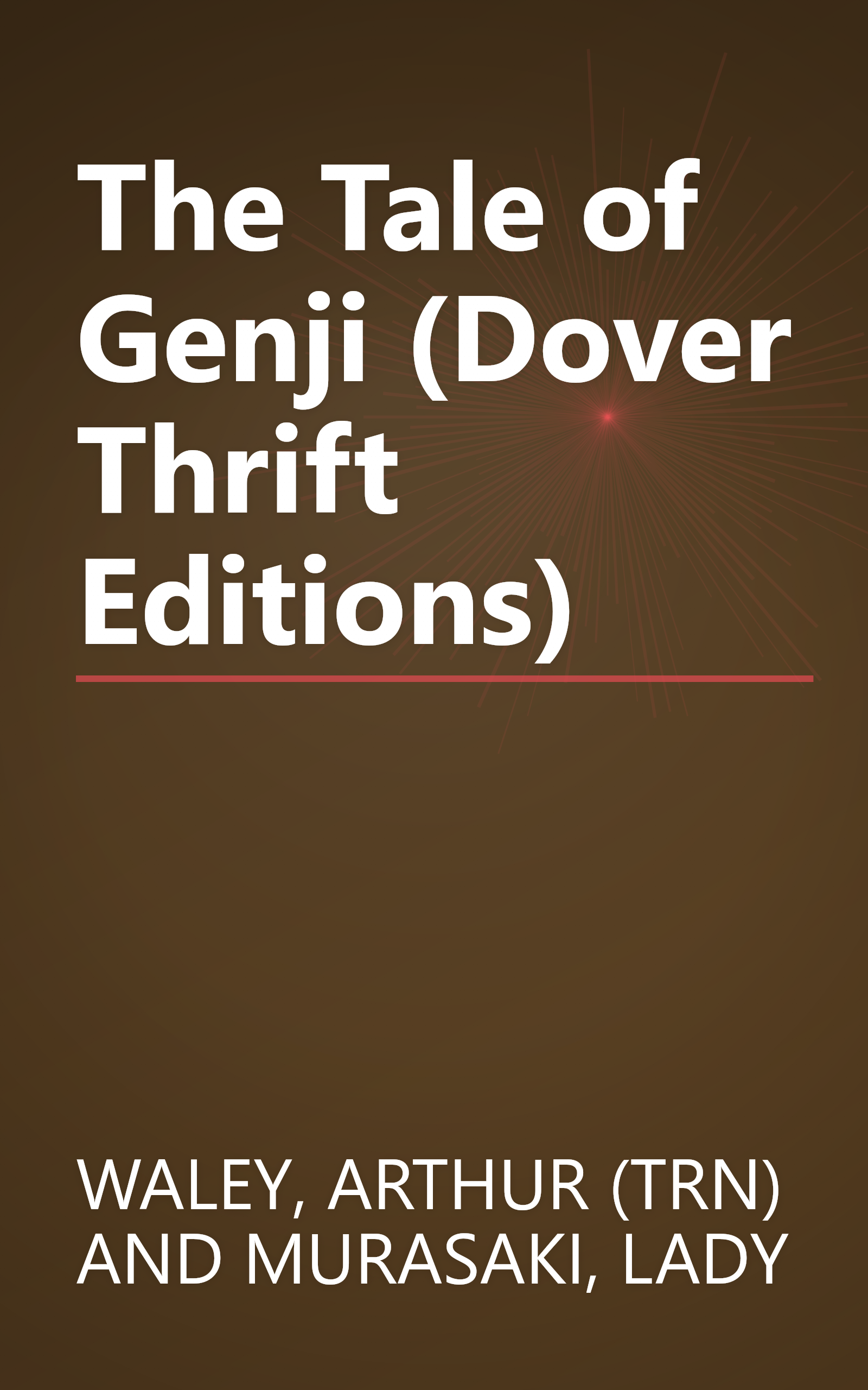 The Tale of Genji (Dover Thrift Editions) book cover