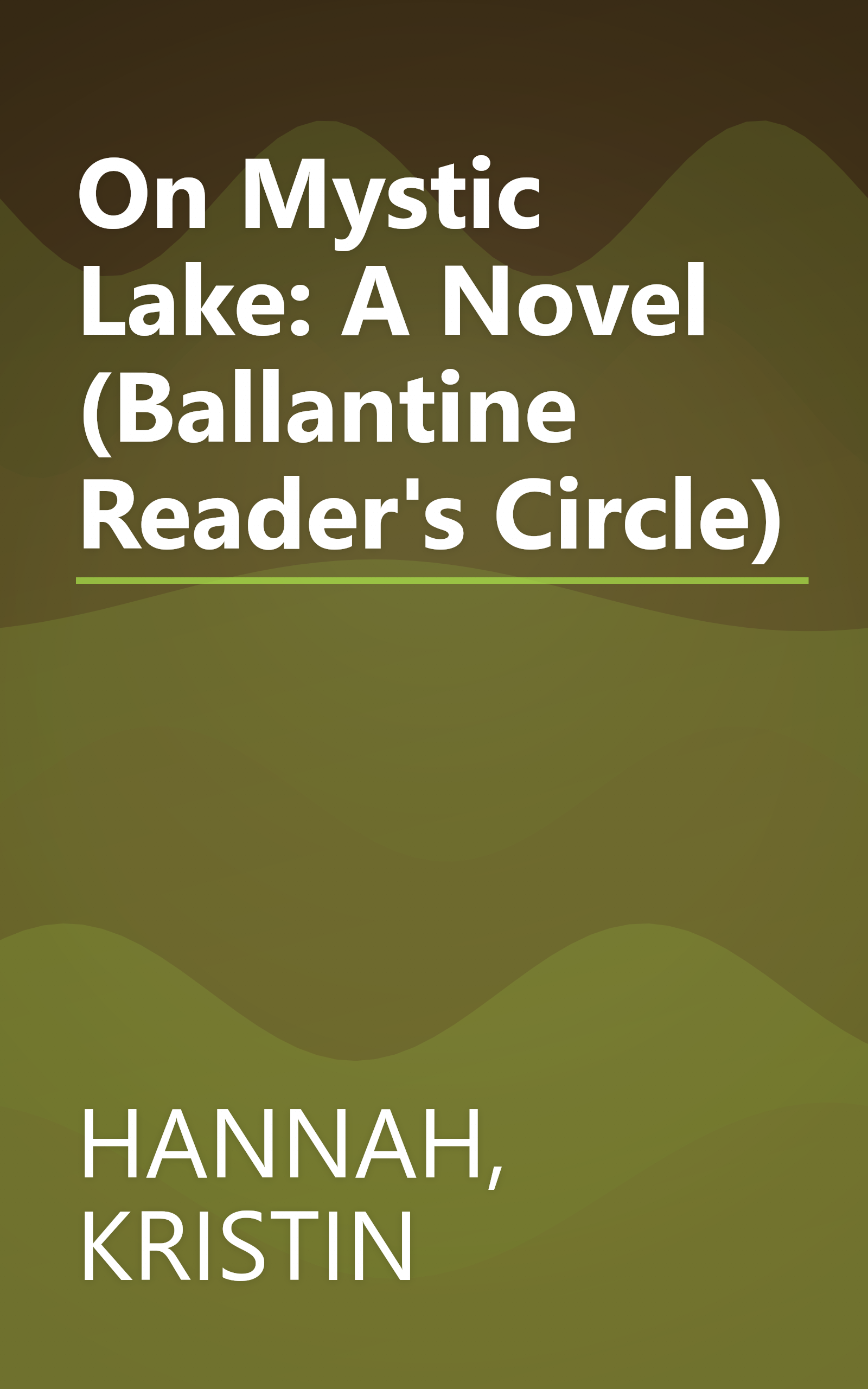On Mystic Lake: A Novel (Ballantine Reader's Circle) book cover