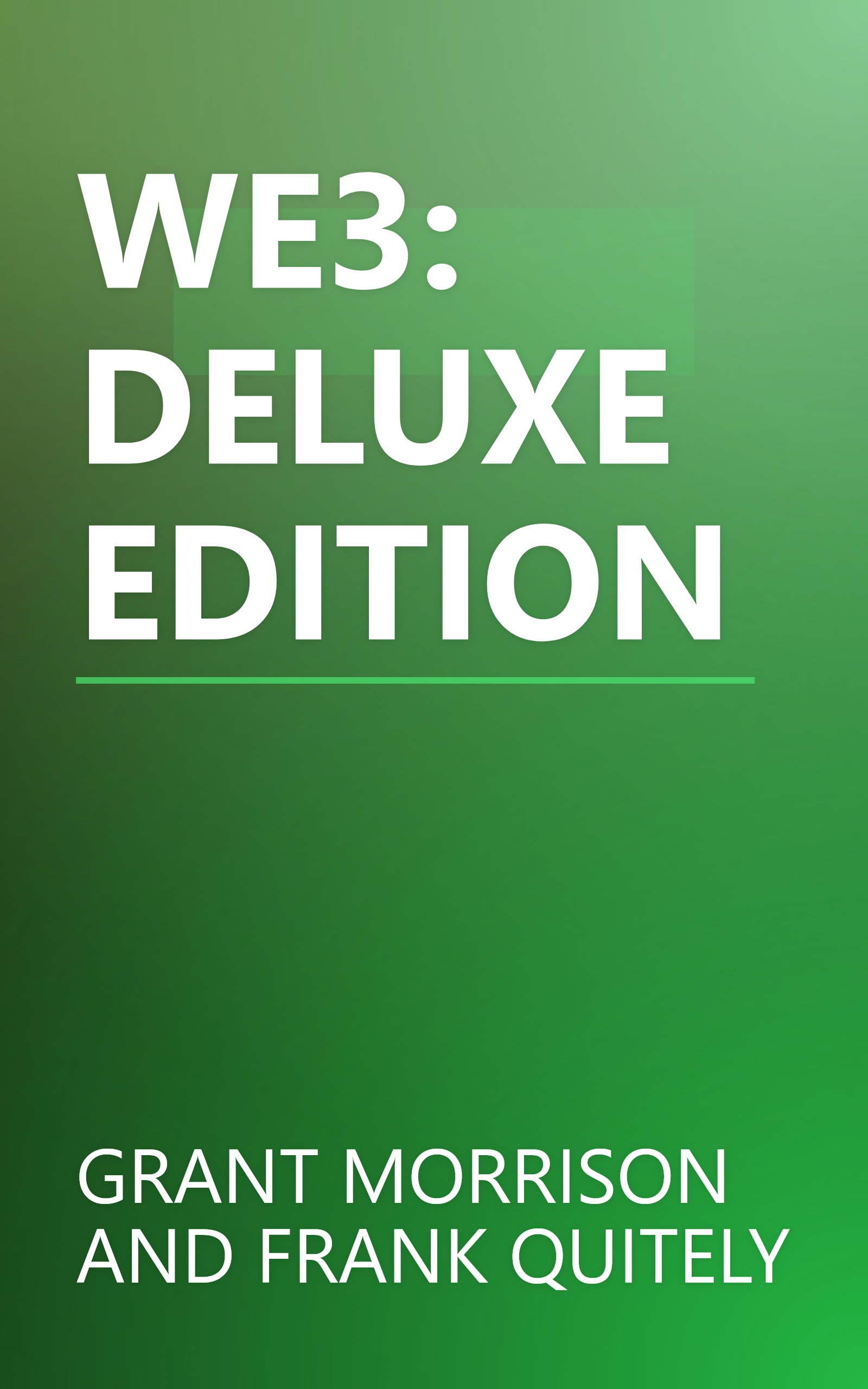 WE3: DELUXE EDITION book cover