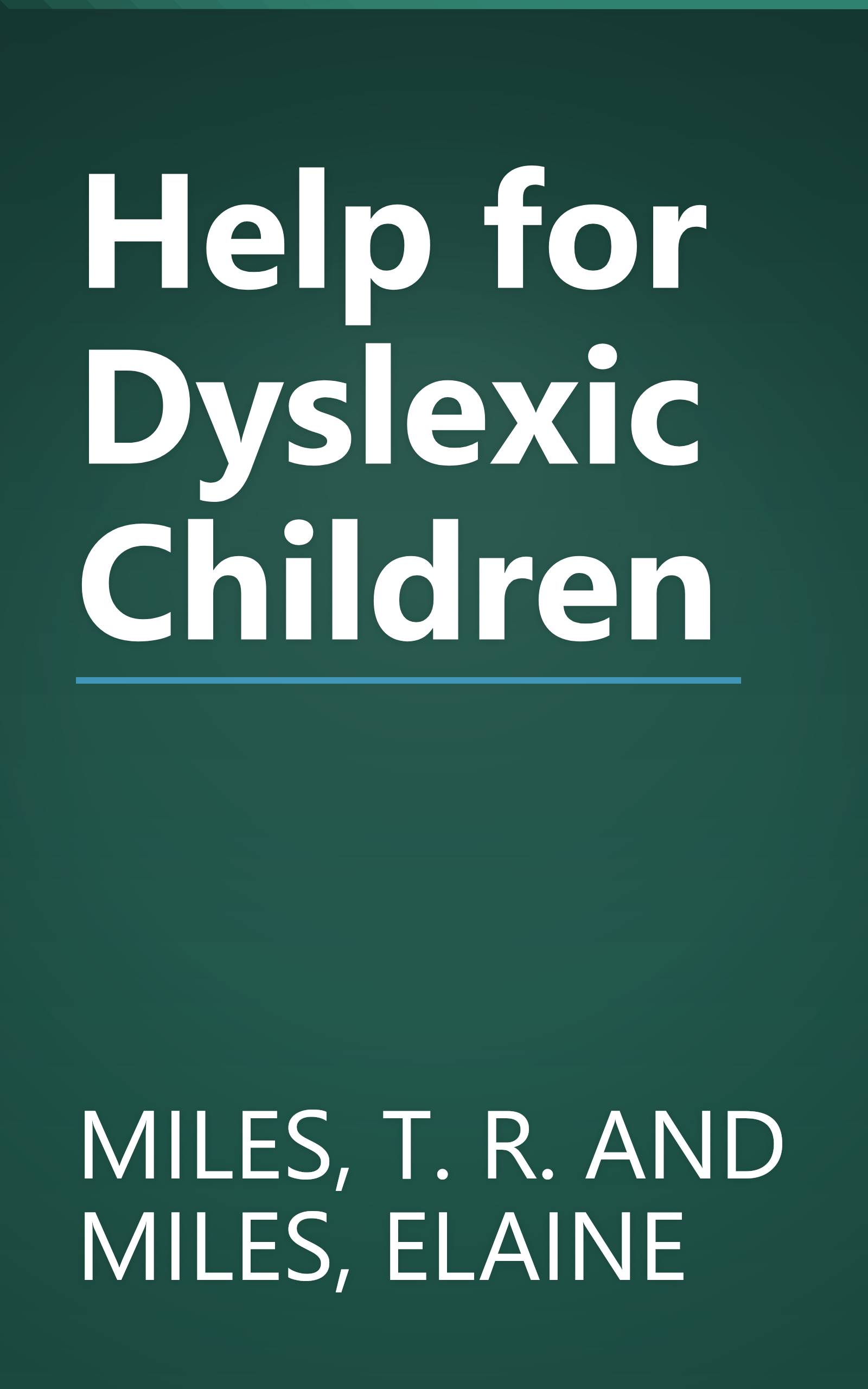 Help for Dyslexic Children book cover