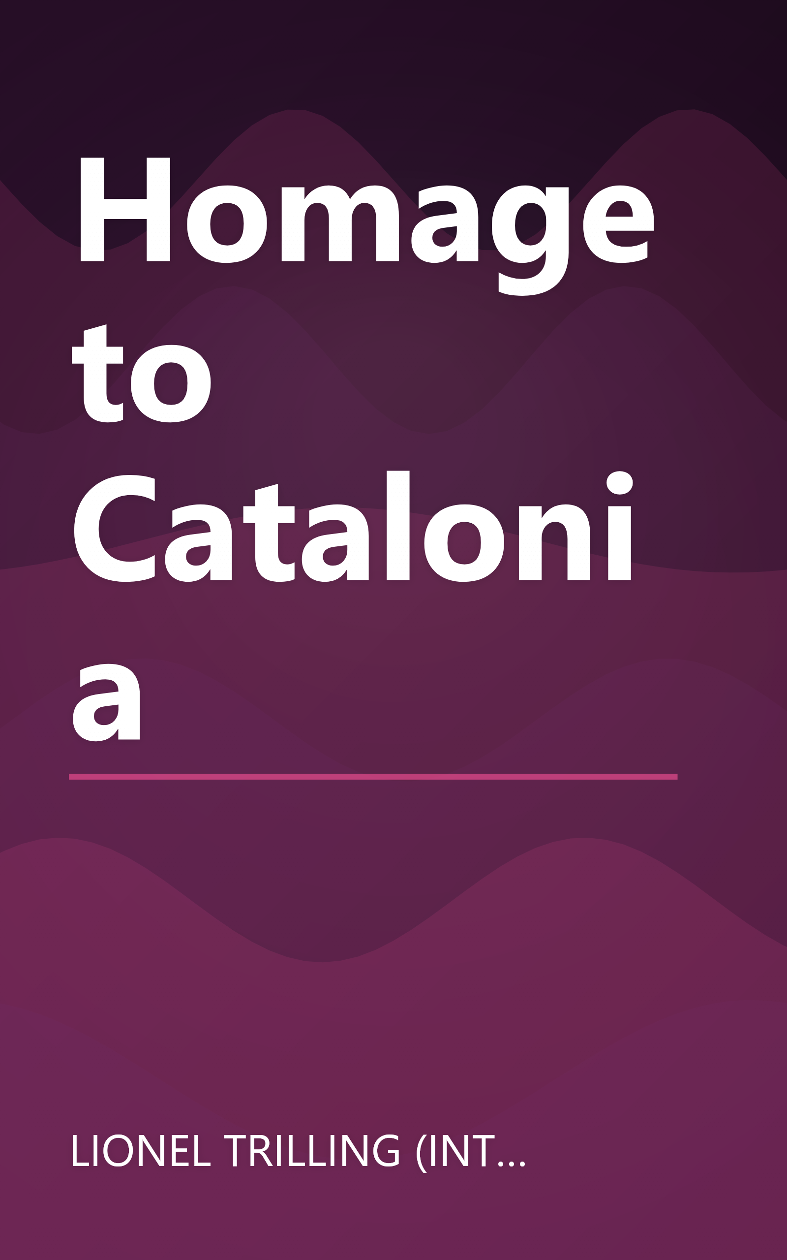 Homage to Catalonia book cover