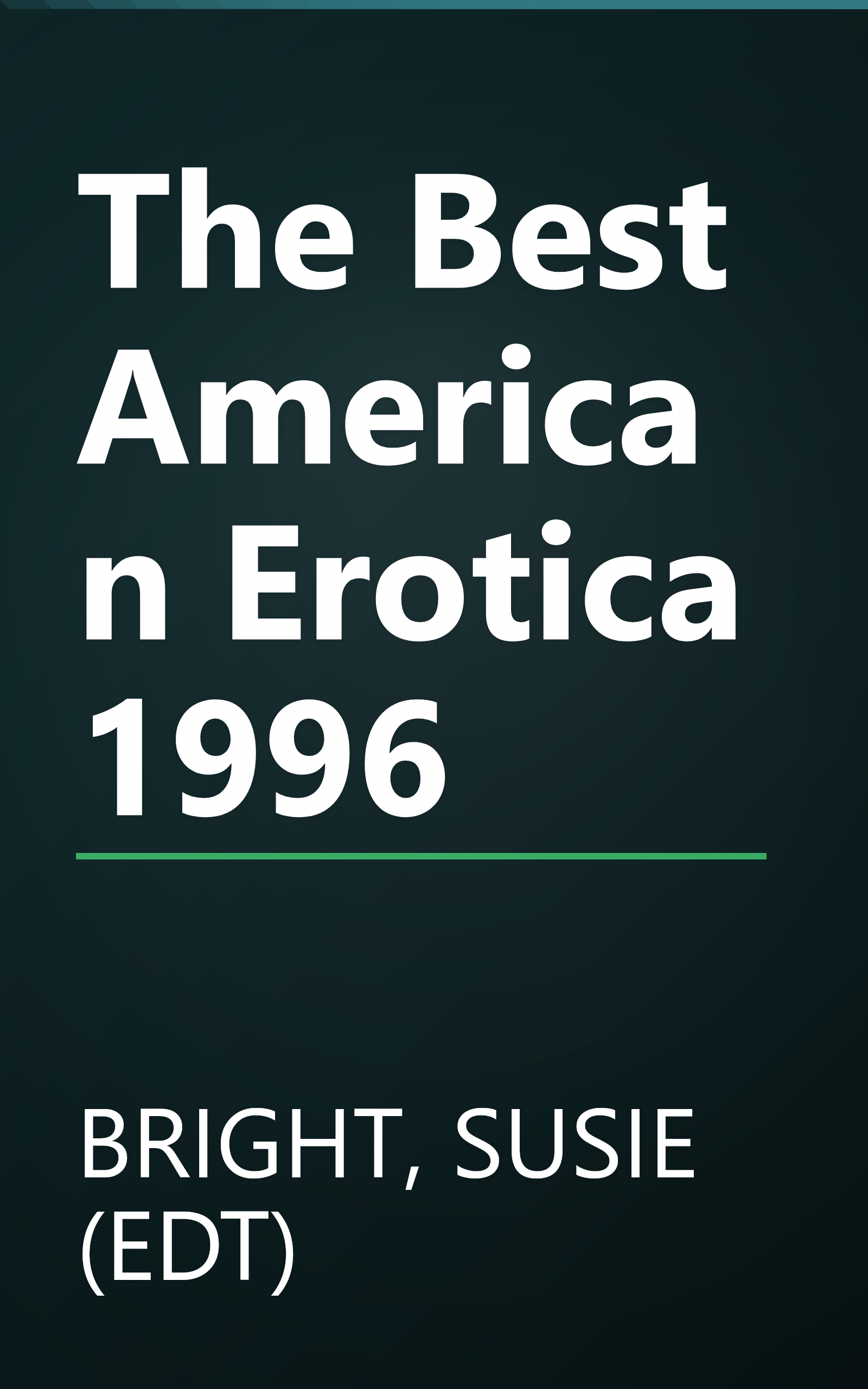The Best American Erotica 1996 book cover