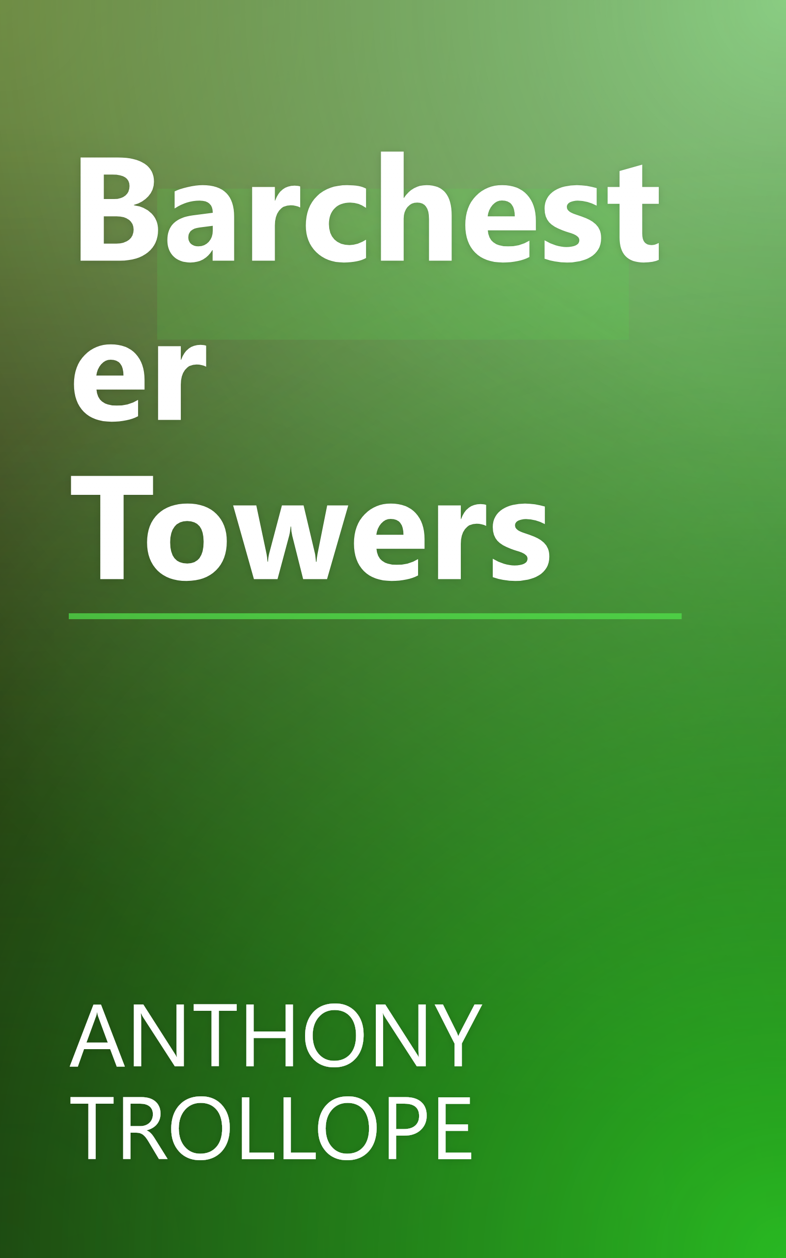 Barchester Towers book cover