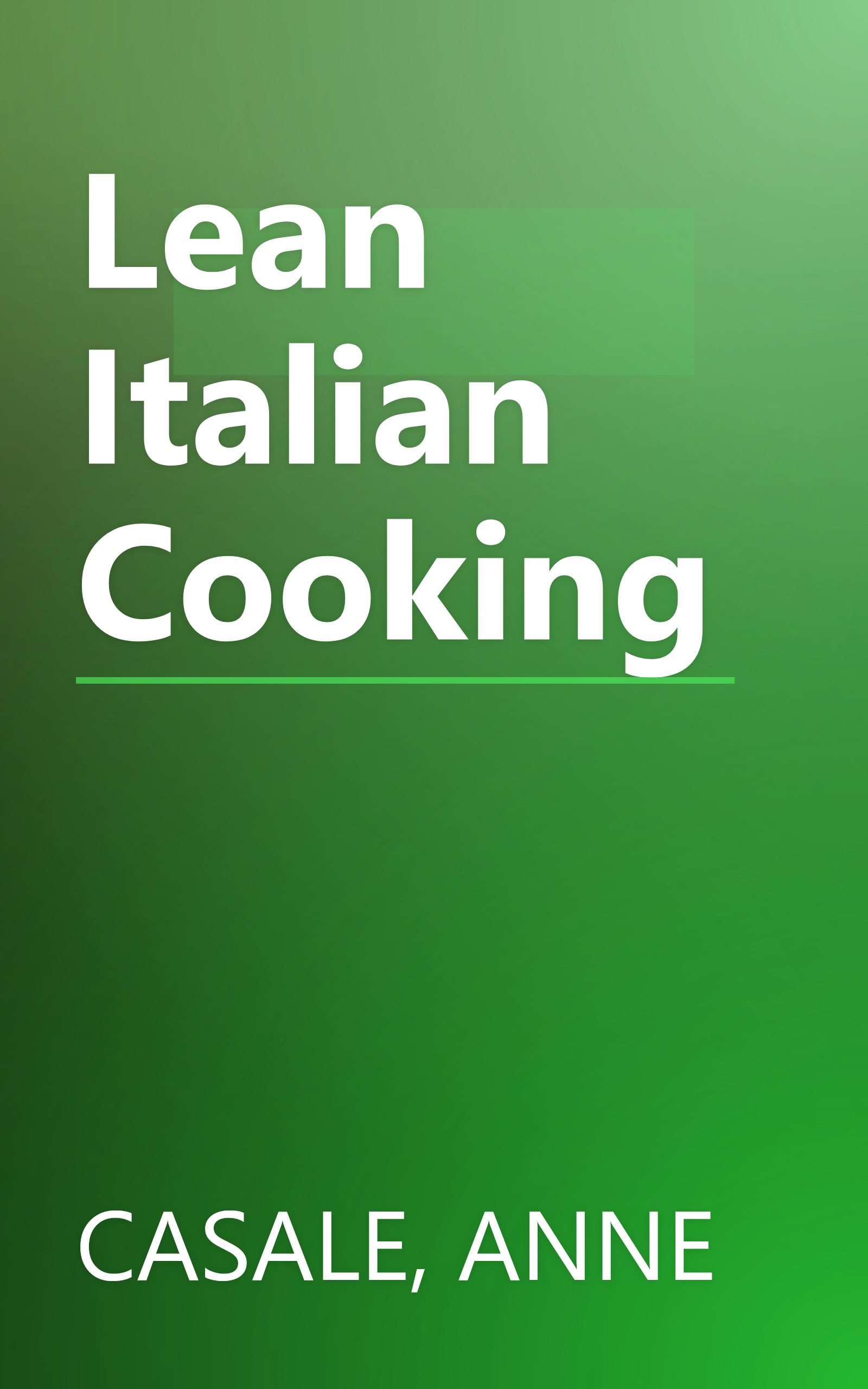 Lean Italian Cooking book cover