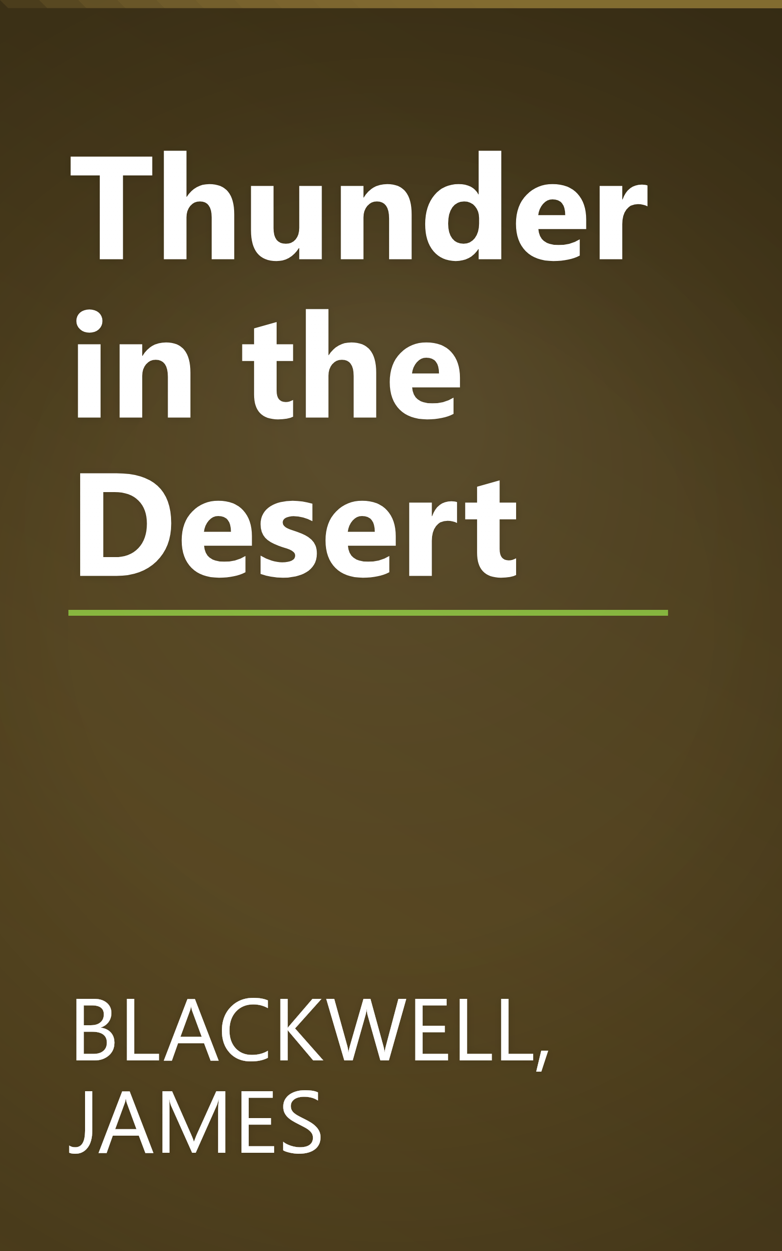 Thunder in the Desert book cover