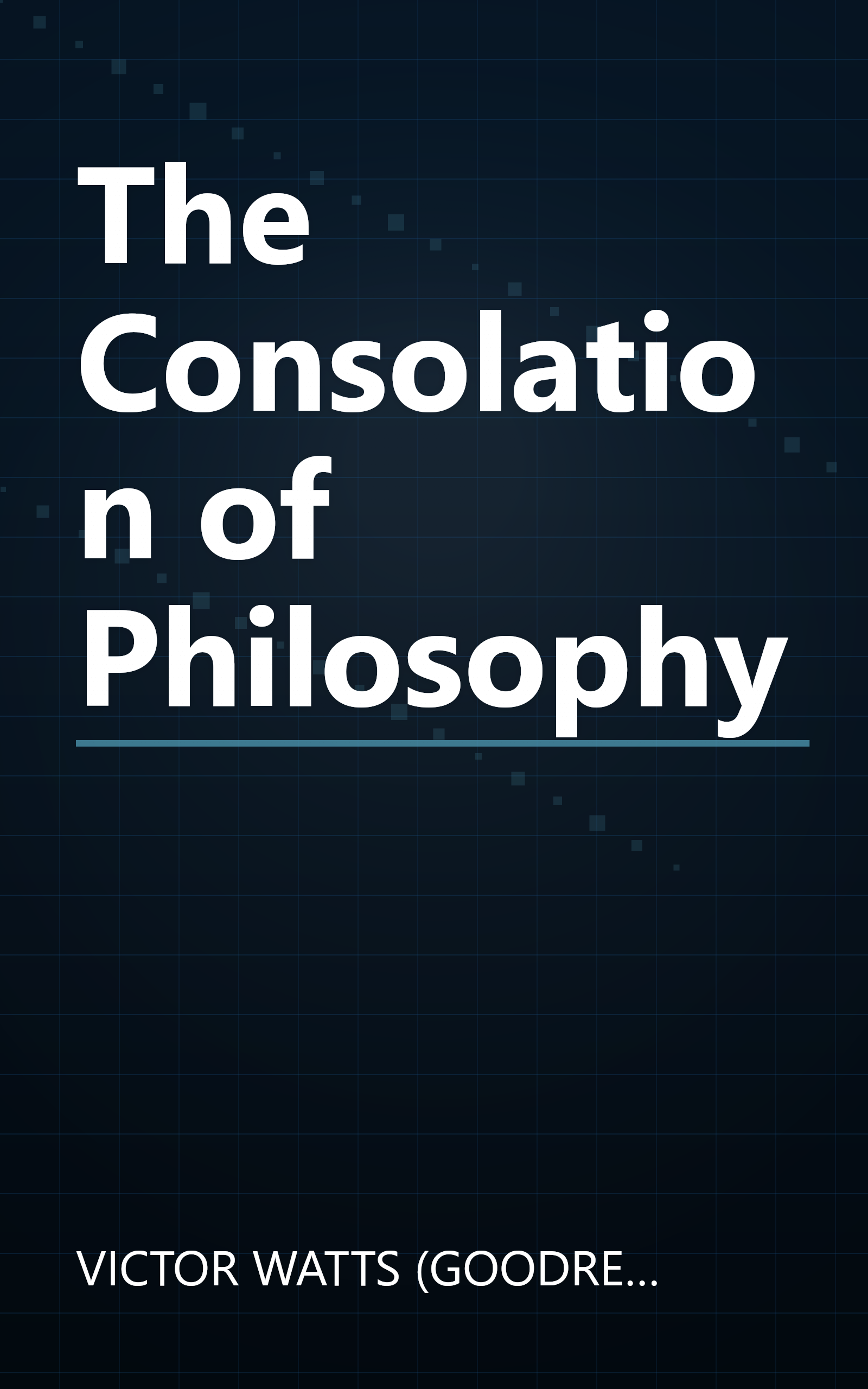 The Consolation of Philosophy book cover