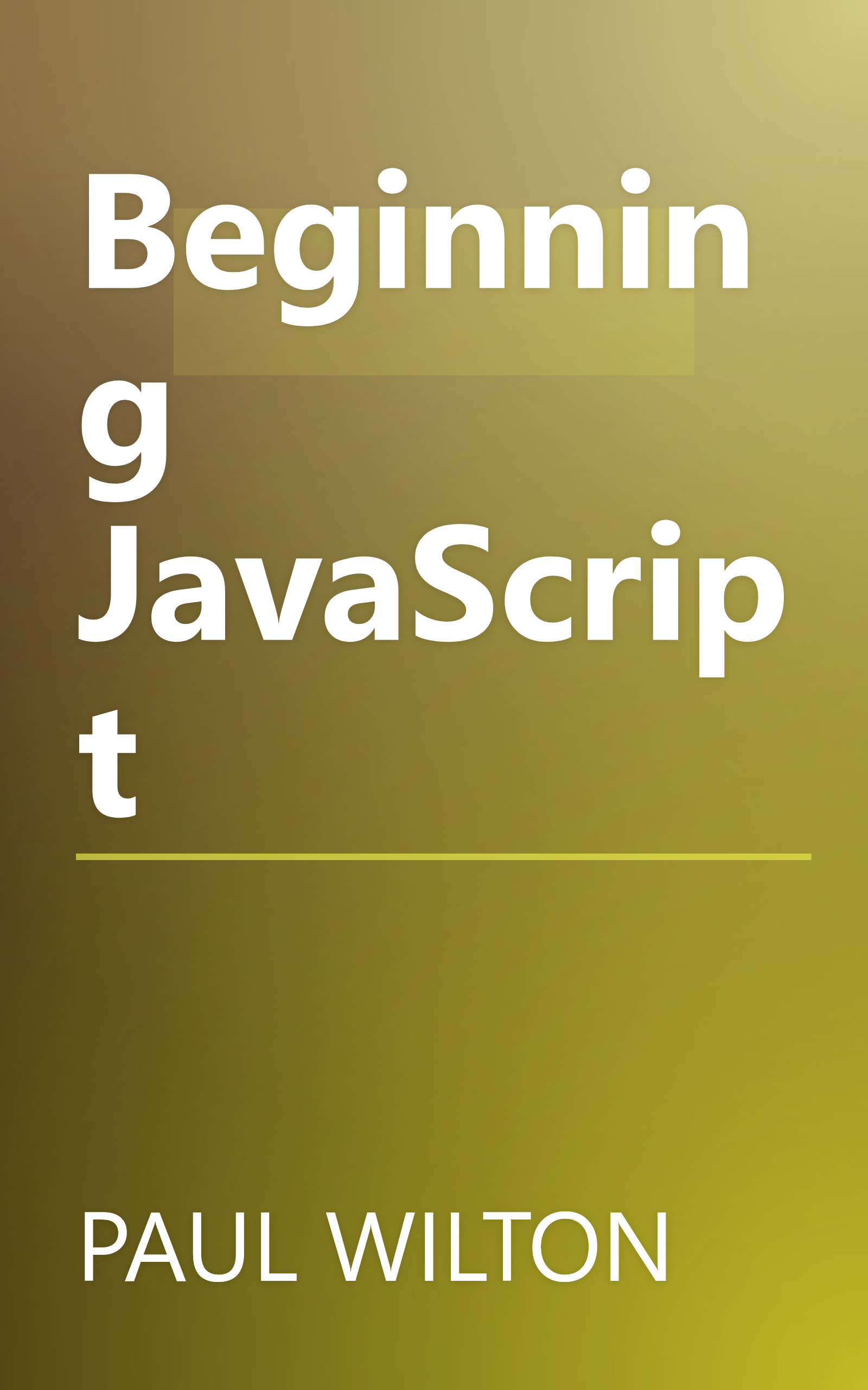 Beginning JavaScript book cover