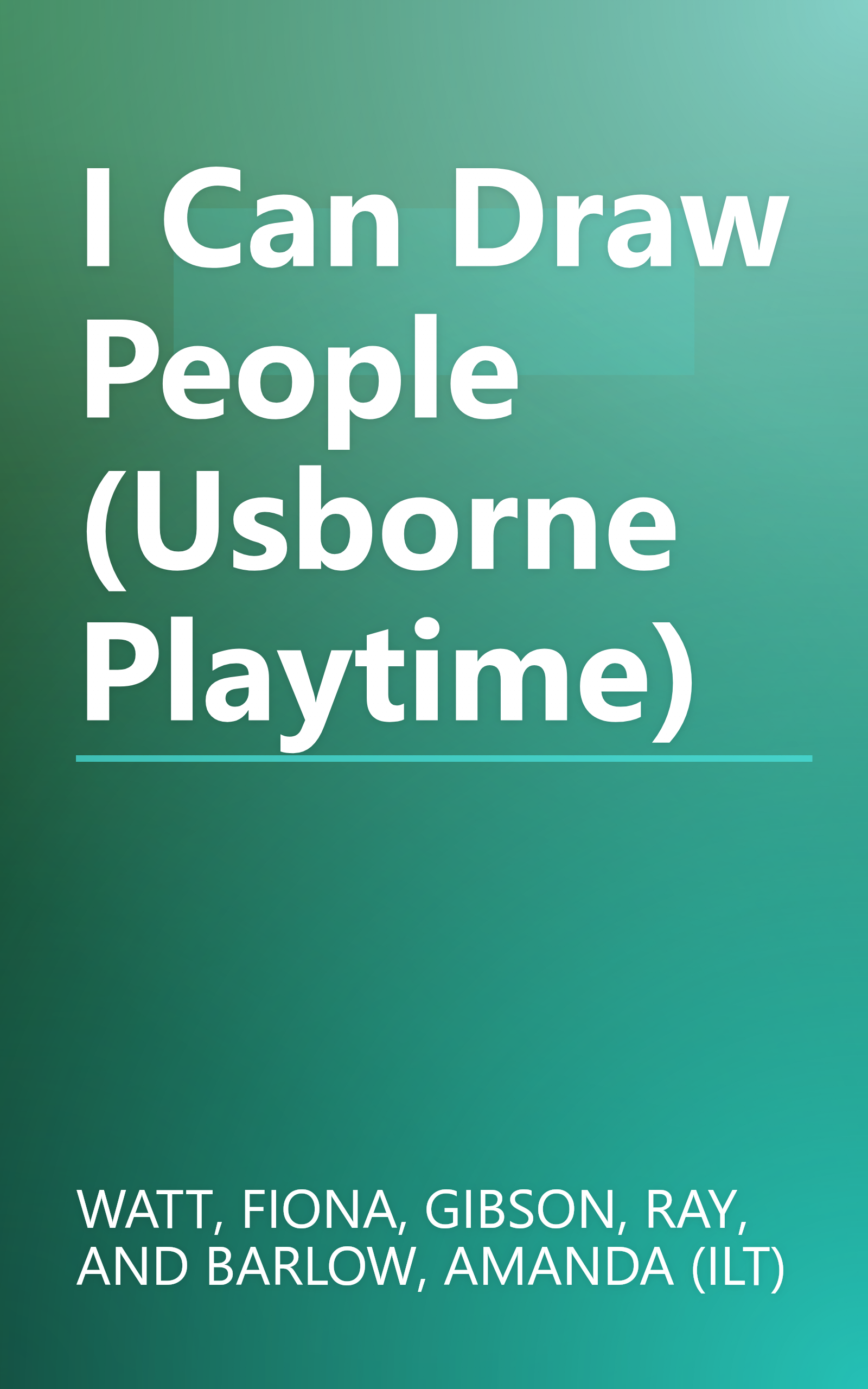 I Can Draw People (Usborne Playtime) book cover