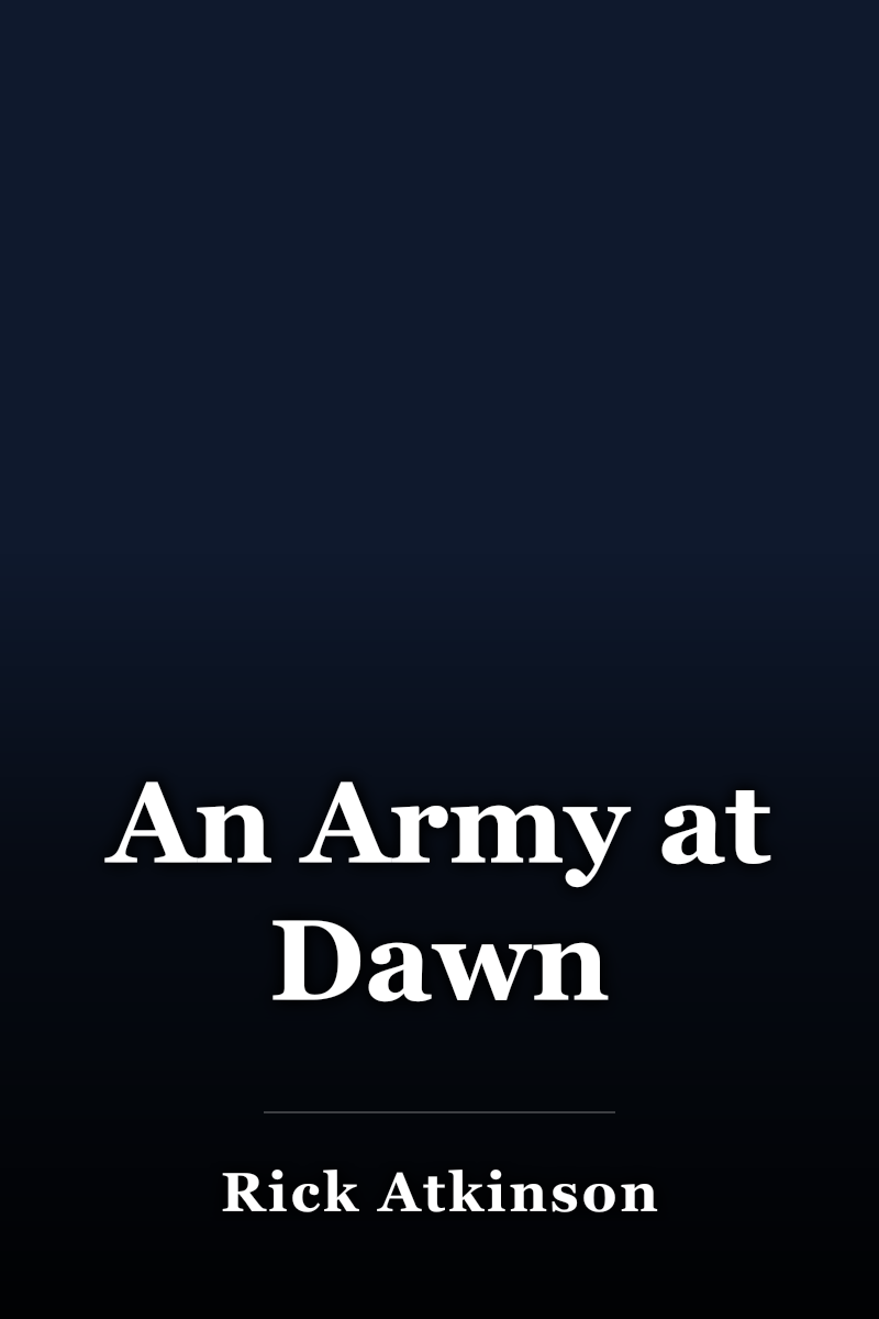An Army at Dawn book cover