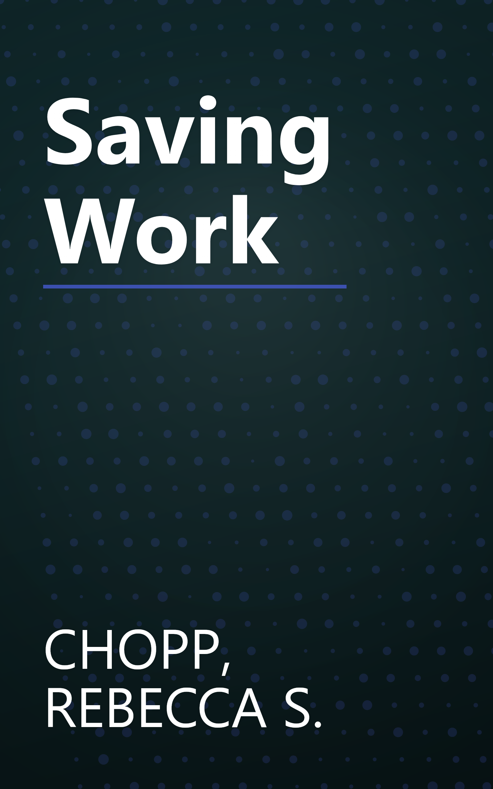 Saving Work book cover