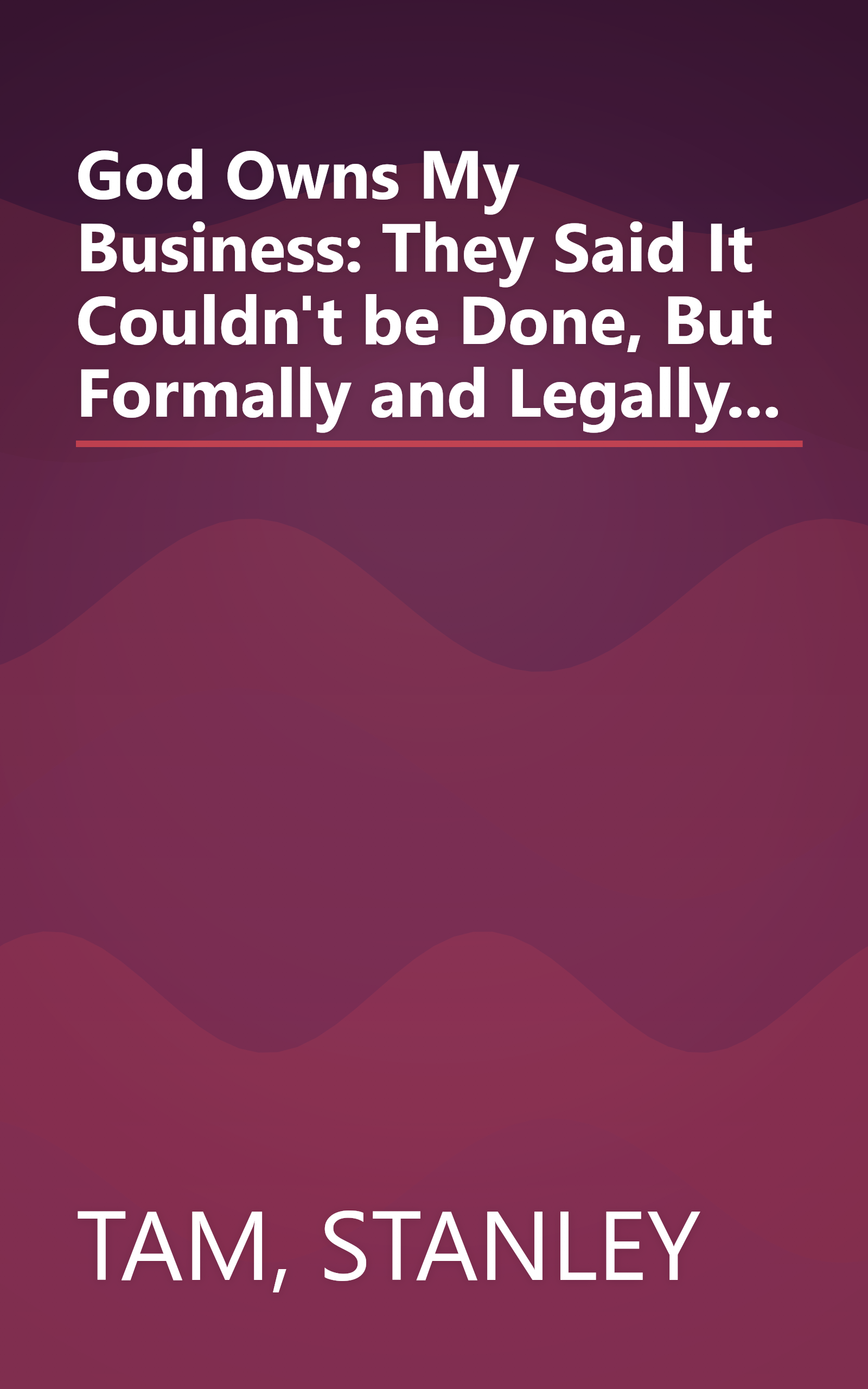 God Owns My Business: They Said It Couldn't be Done, But Formally and Legally... book cover