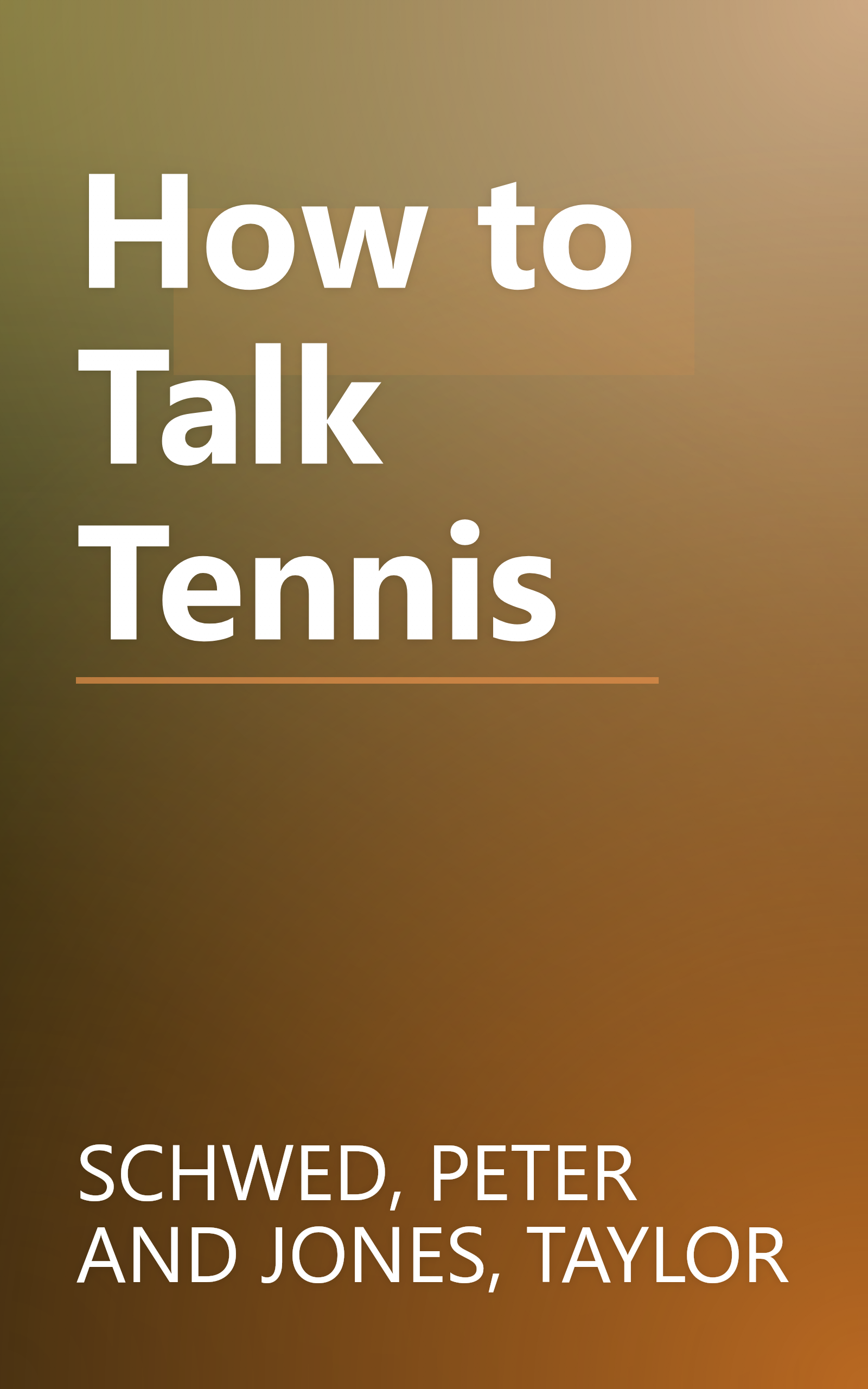 How to Talk Tennis book cover