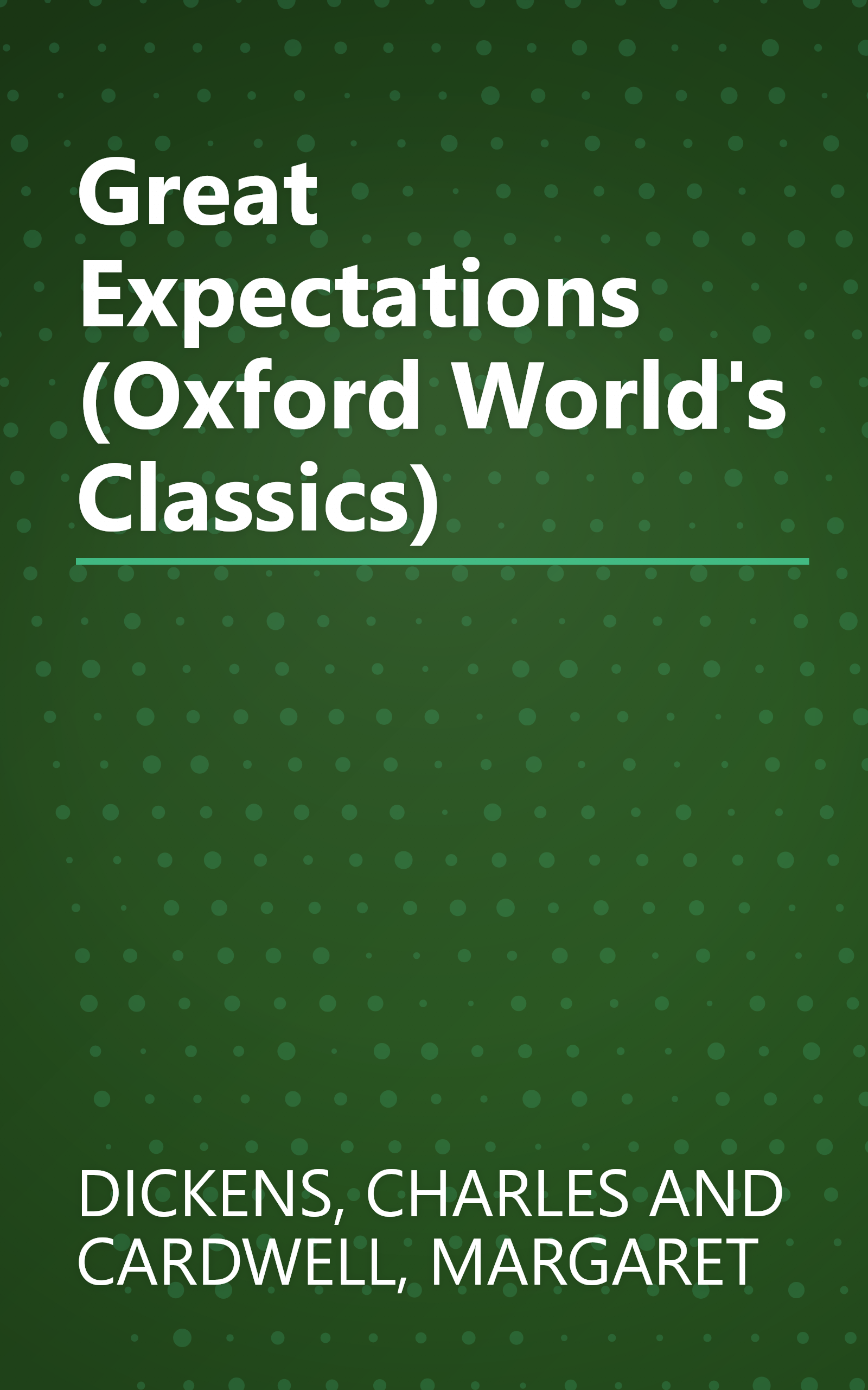 Great Expectations (Oxford World's Classics) book cover