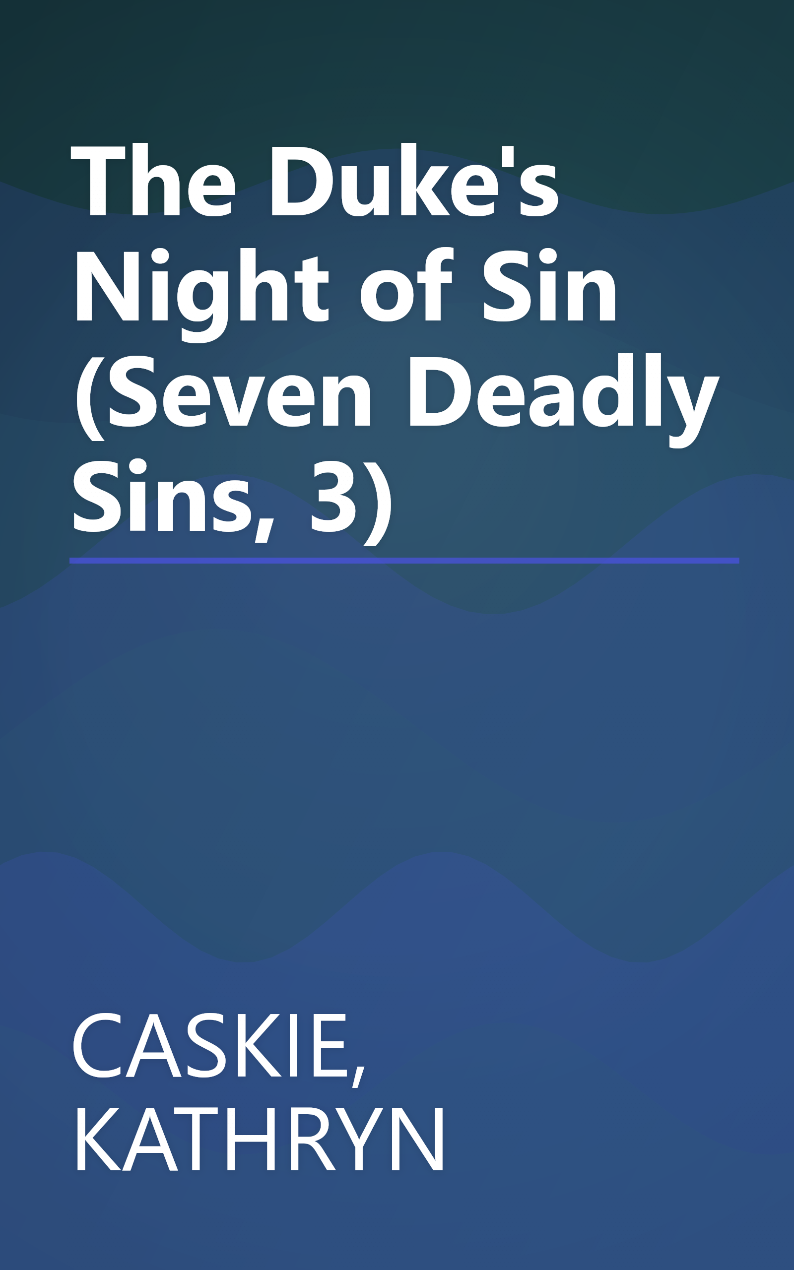 The Duke's Night of Sin (Seven Deadly Sins, 3) book cover