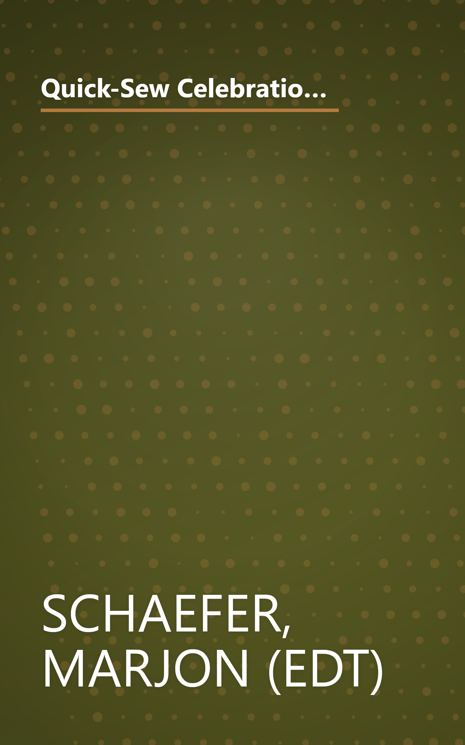 Quick-Sew Celebrations: Decorative Creations for Festive Occasions from America's Top Designers (Best-Loved Designers' Collection) book cover