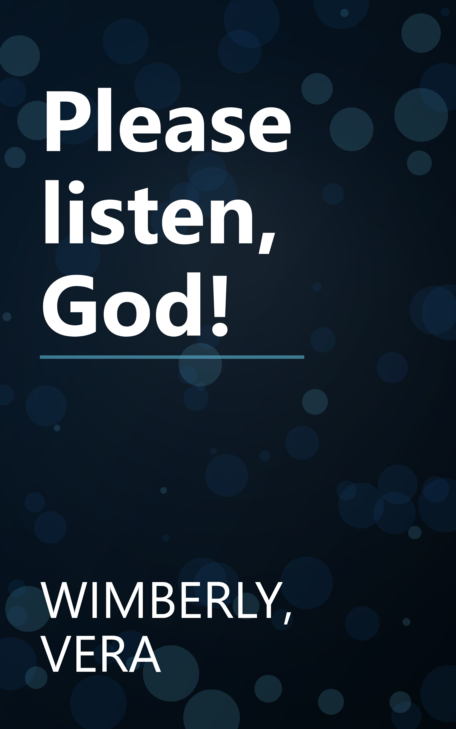Please listen, God! book cover