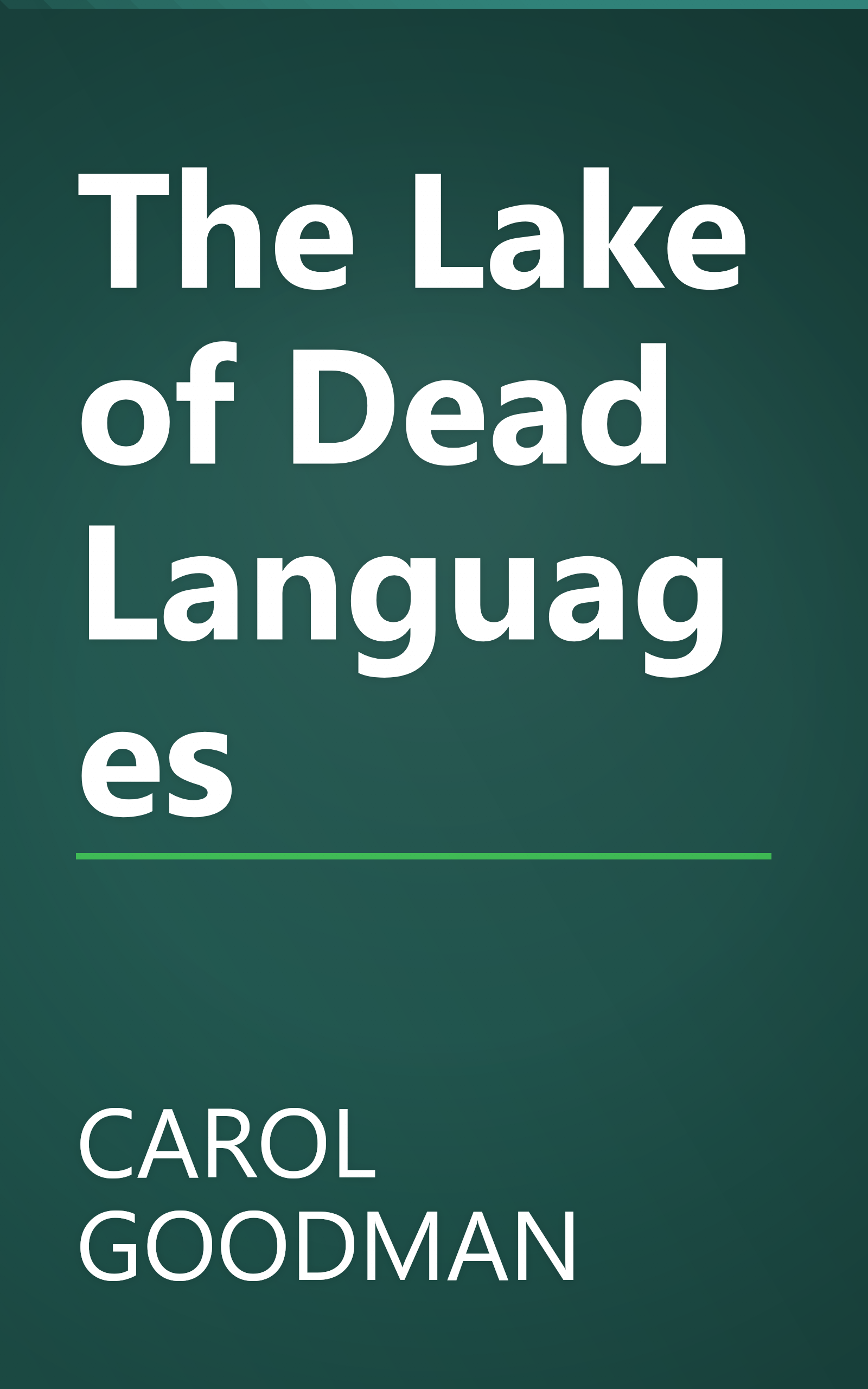 The Lake of Dead Languages book cover