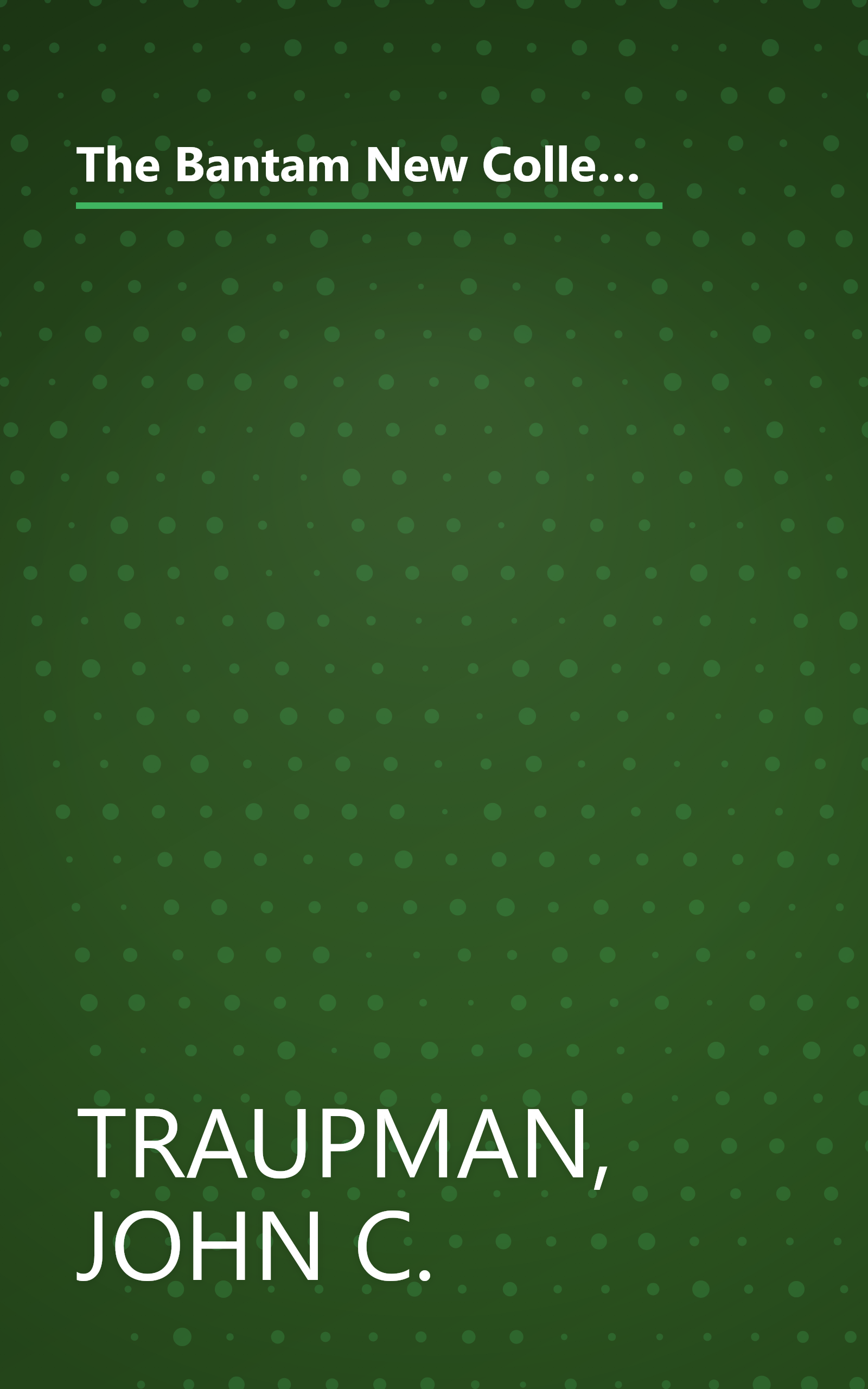 The Bantam New College German & English Dictionary (Bantam New College Dictionary Series) (English and German Edition) book cover