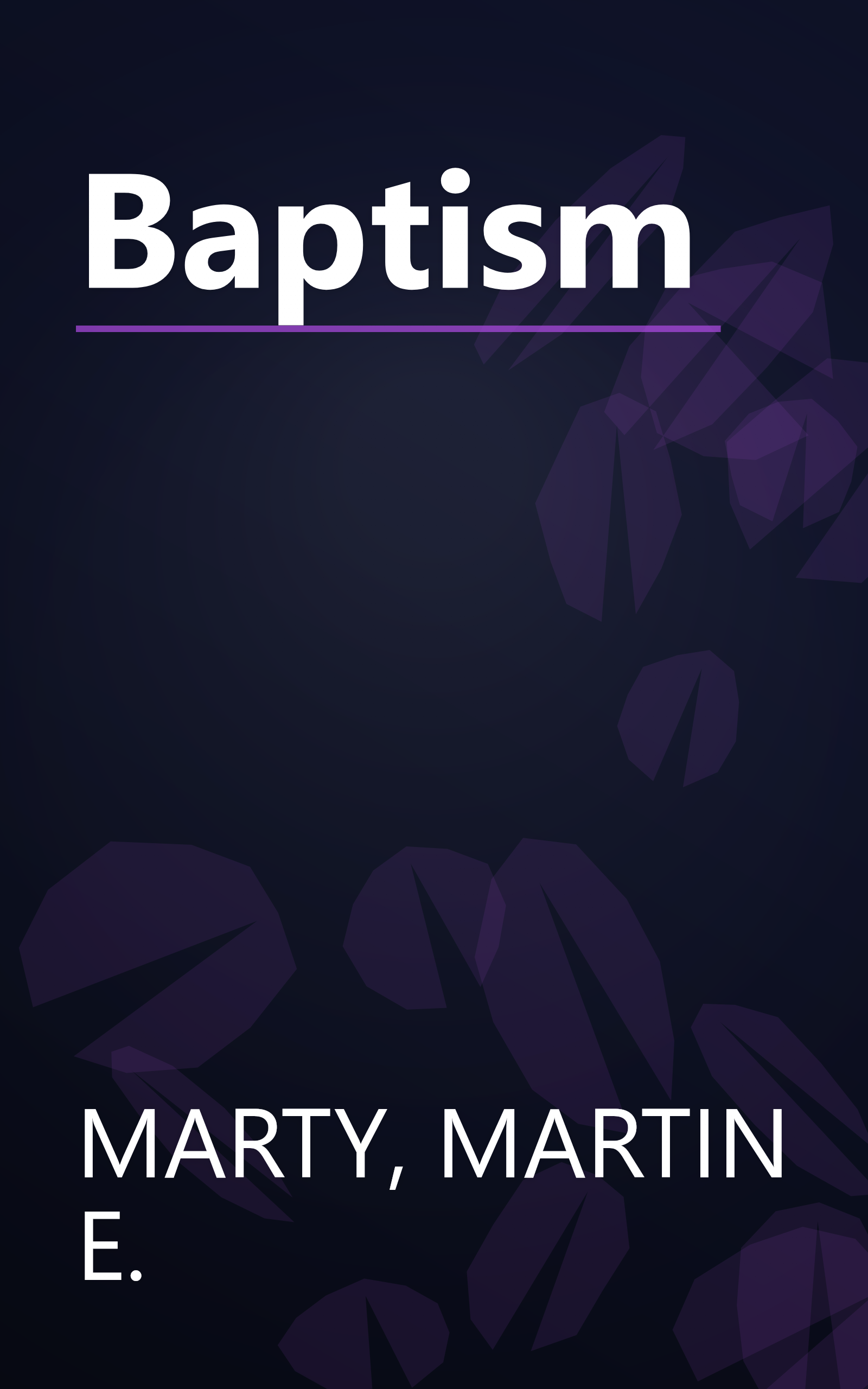 Baptism book cover