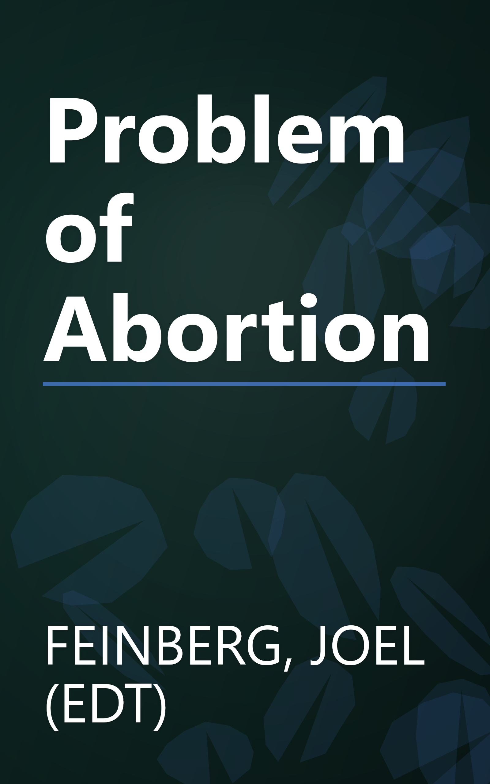 Problem of Abortion book cover