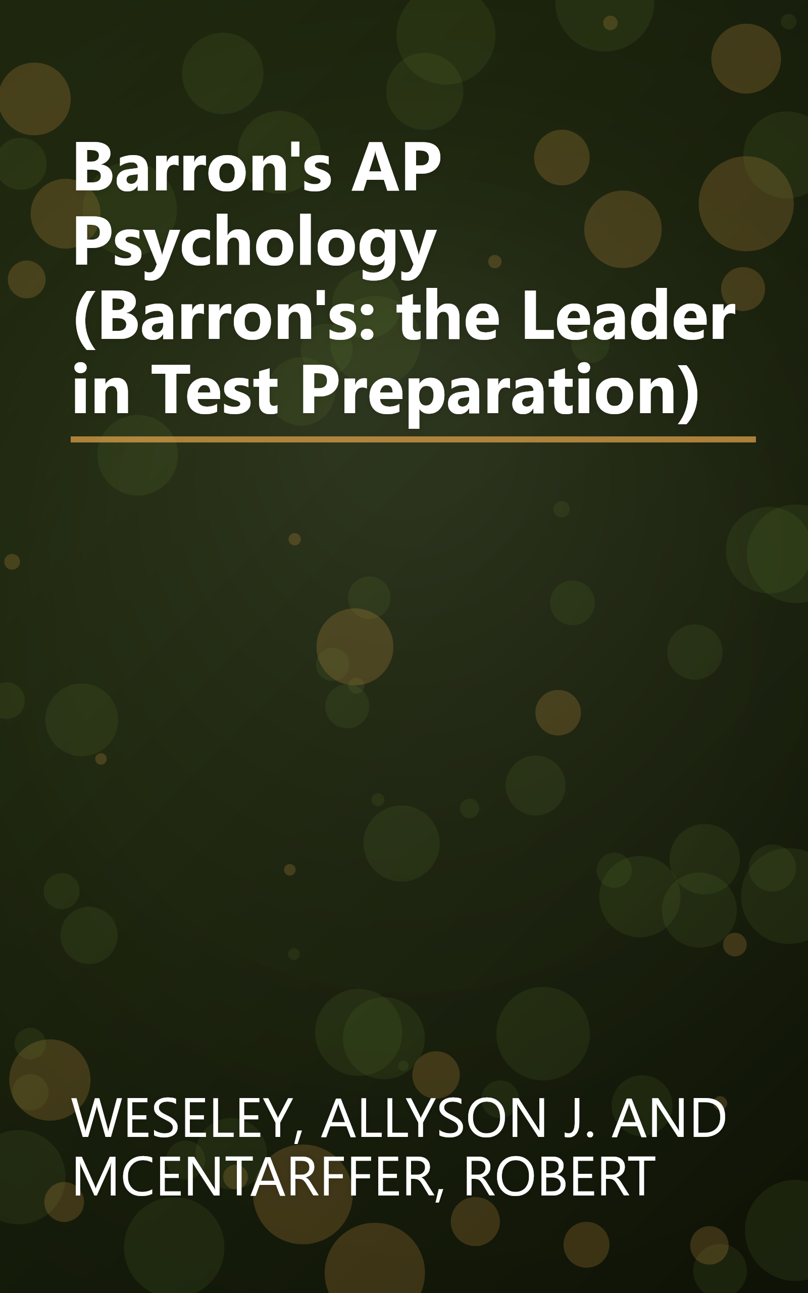 Barron's AP Psychology (Barron's: the Leader in Test Preparation) book cover