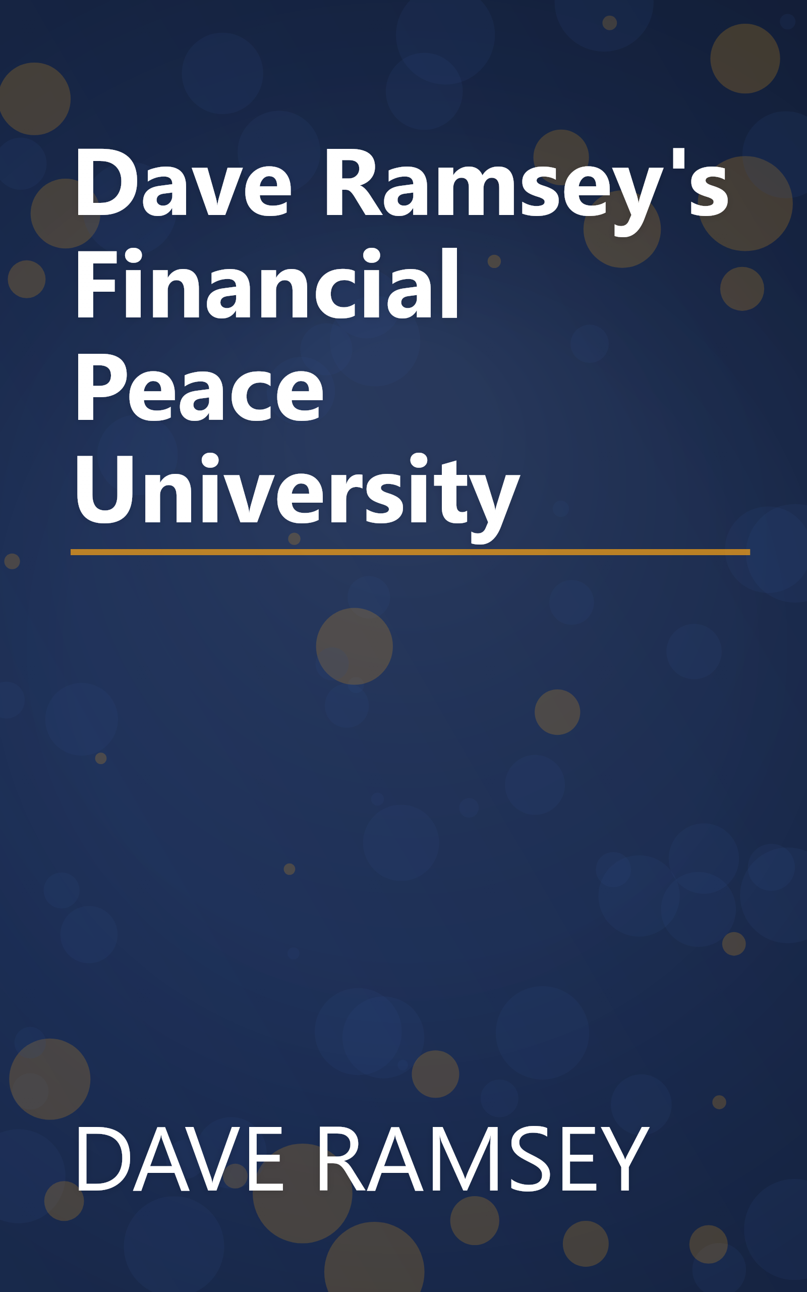 Dave Ramsey's Financial Peace University book cover