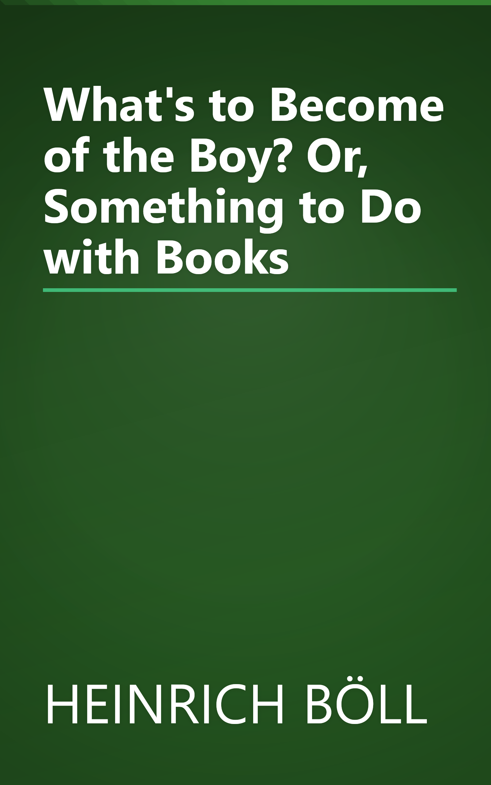 What's to Become of the Boy? Or, Something to Do with Books book cover