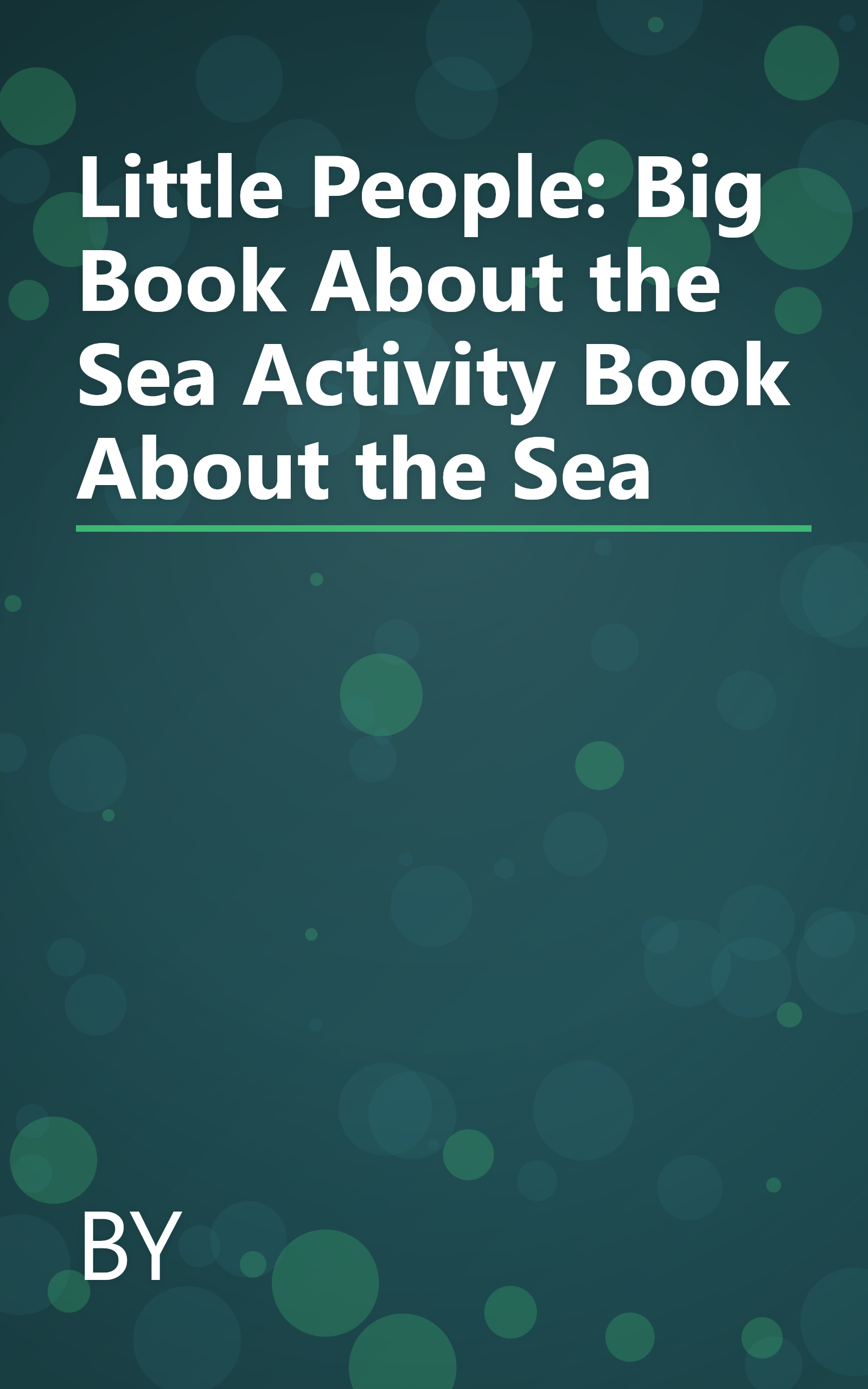 Little People: Big Book About the Sea                                                     Activity Book About the Sea book cover
