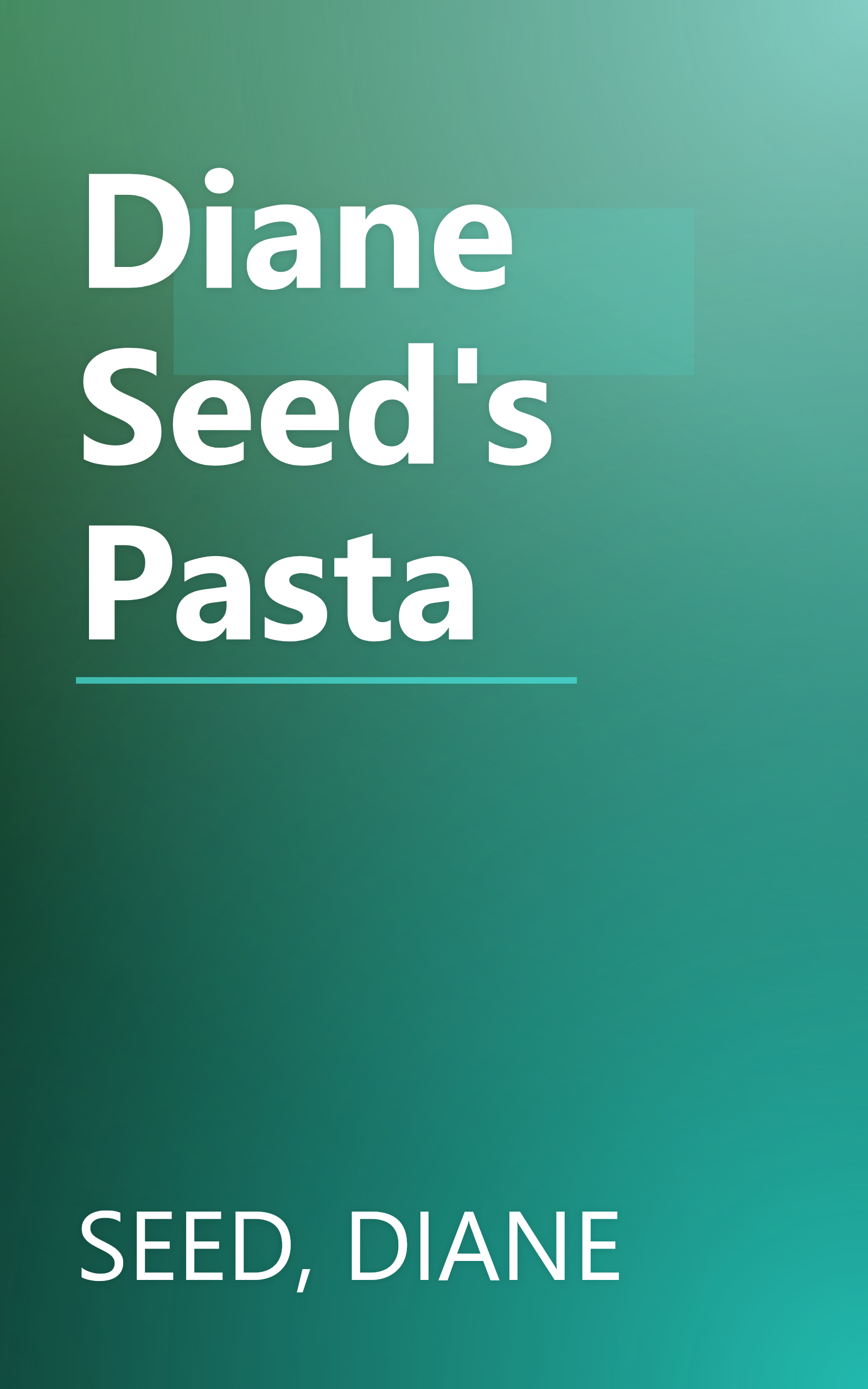Diane Seed's Pasta book cover
