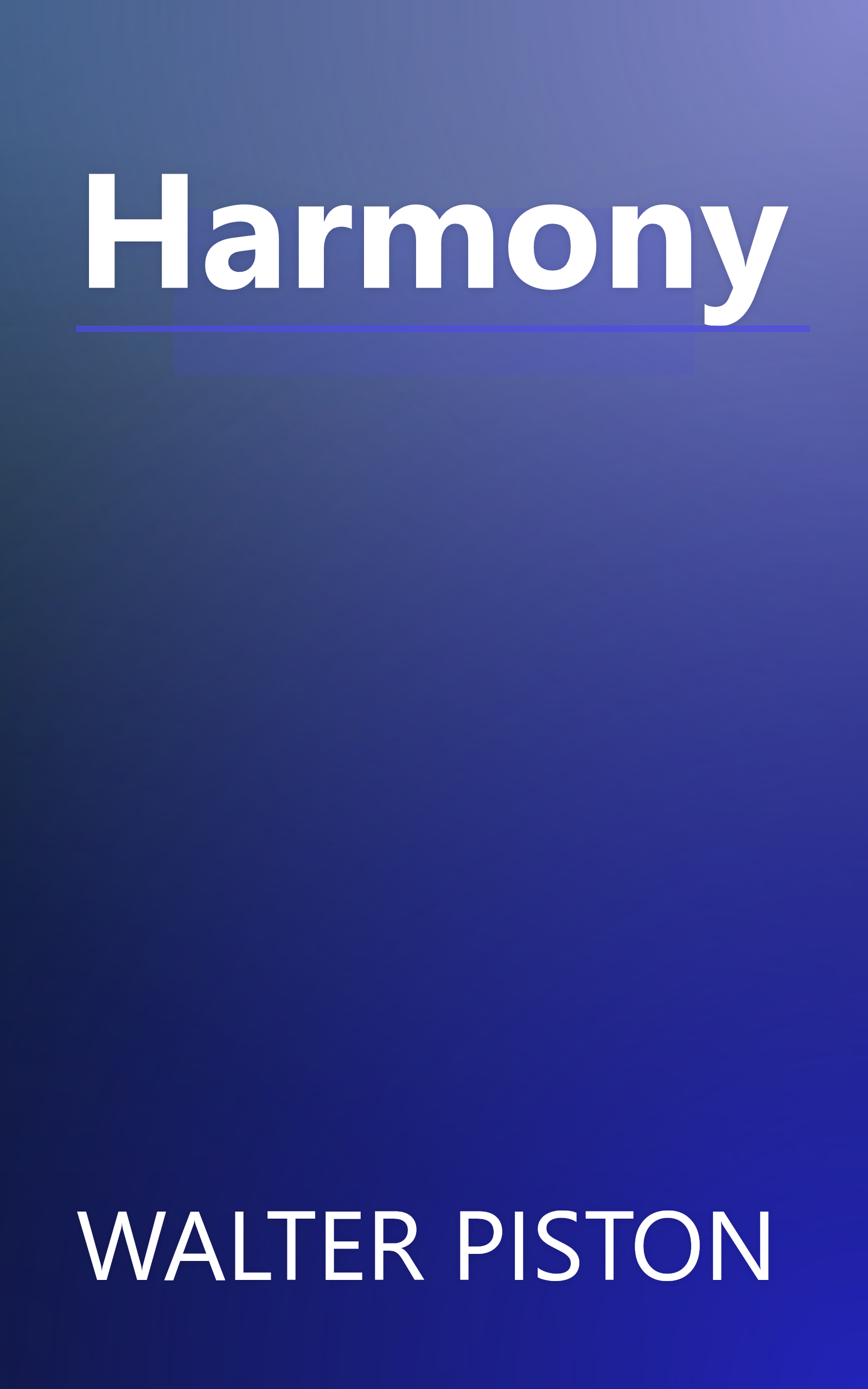 Harmony book cover