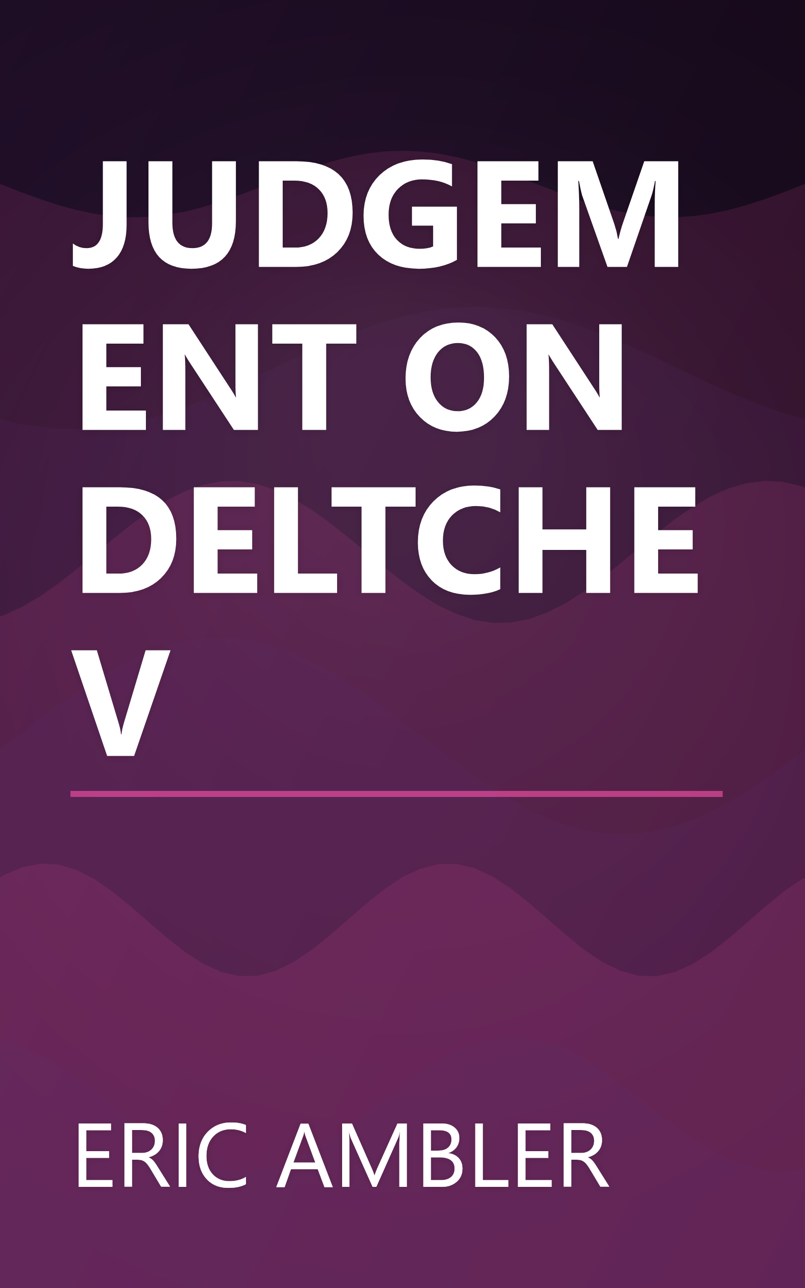 JUDGEMENT ON DELTCHEV book cover