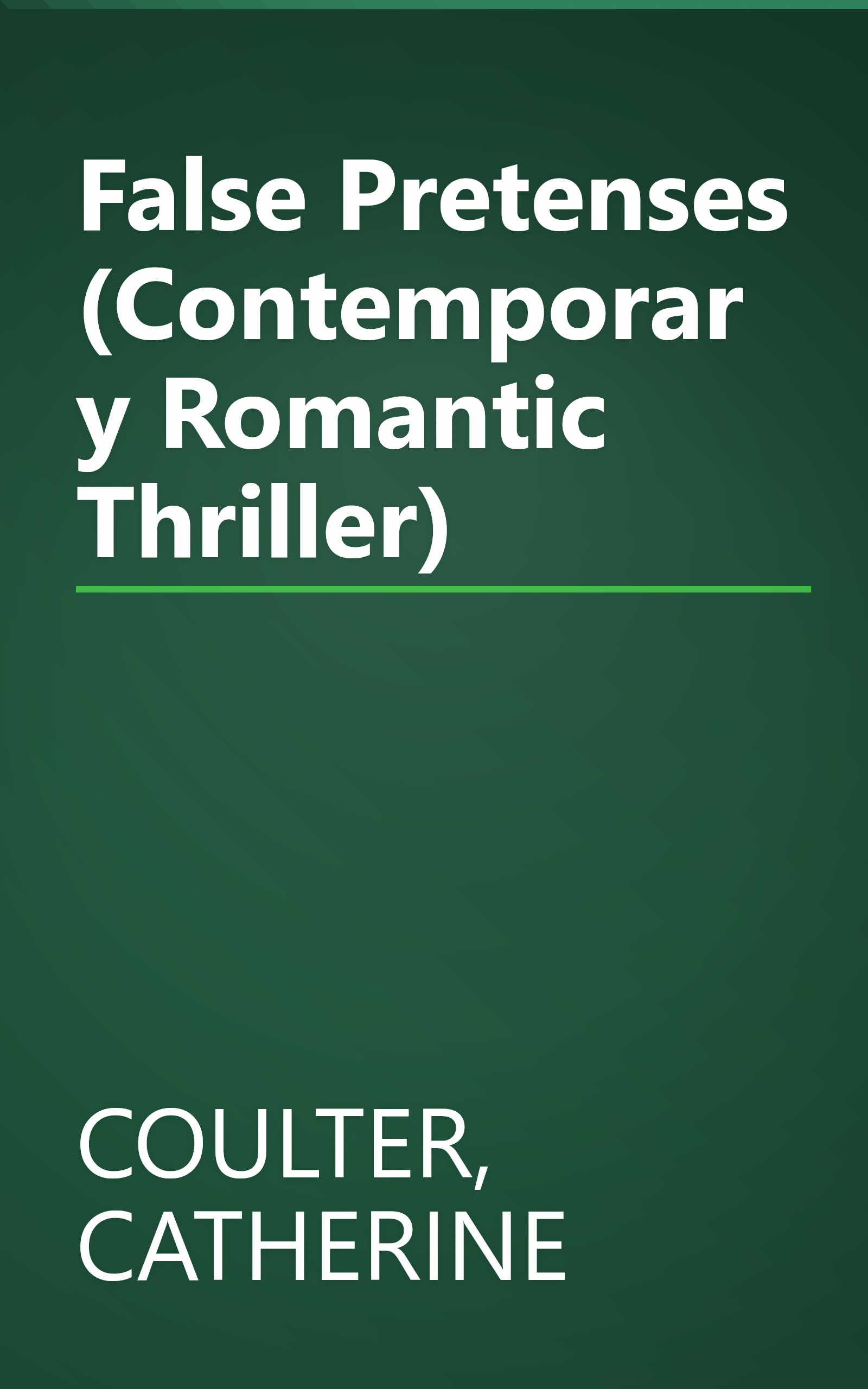 False Pretenses (Contemporary Romantic Thriller) book cover