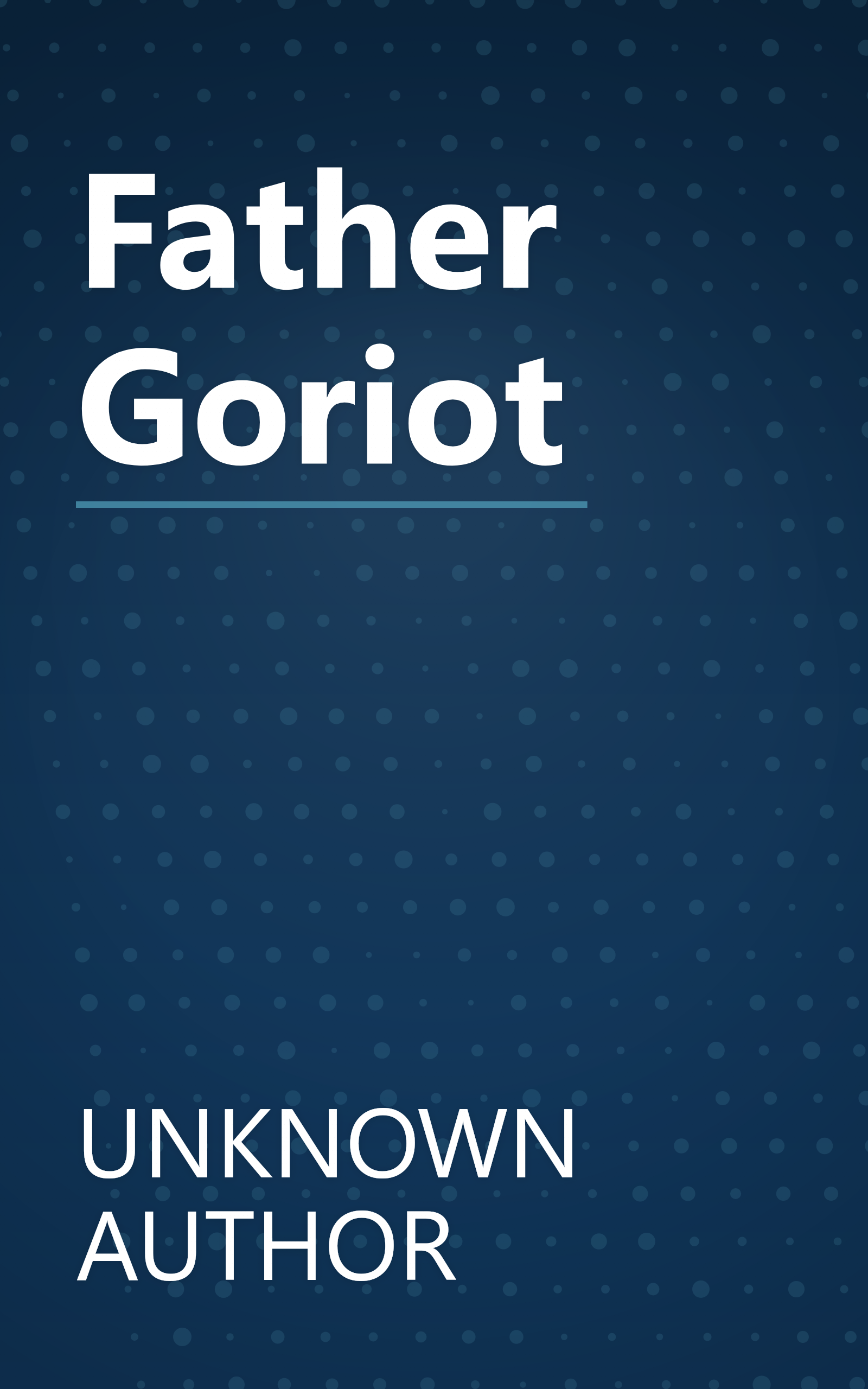 Father Goriot book cover
