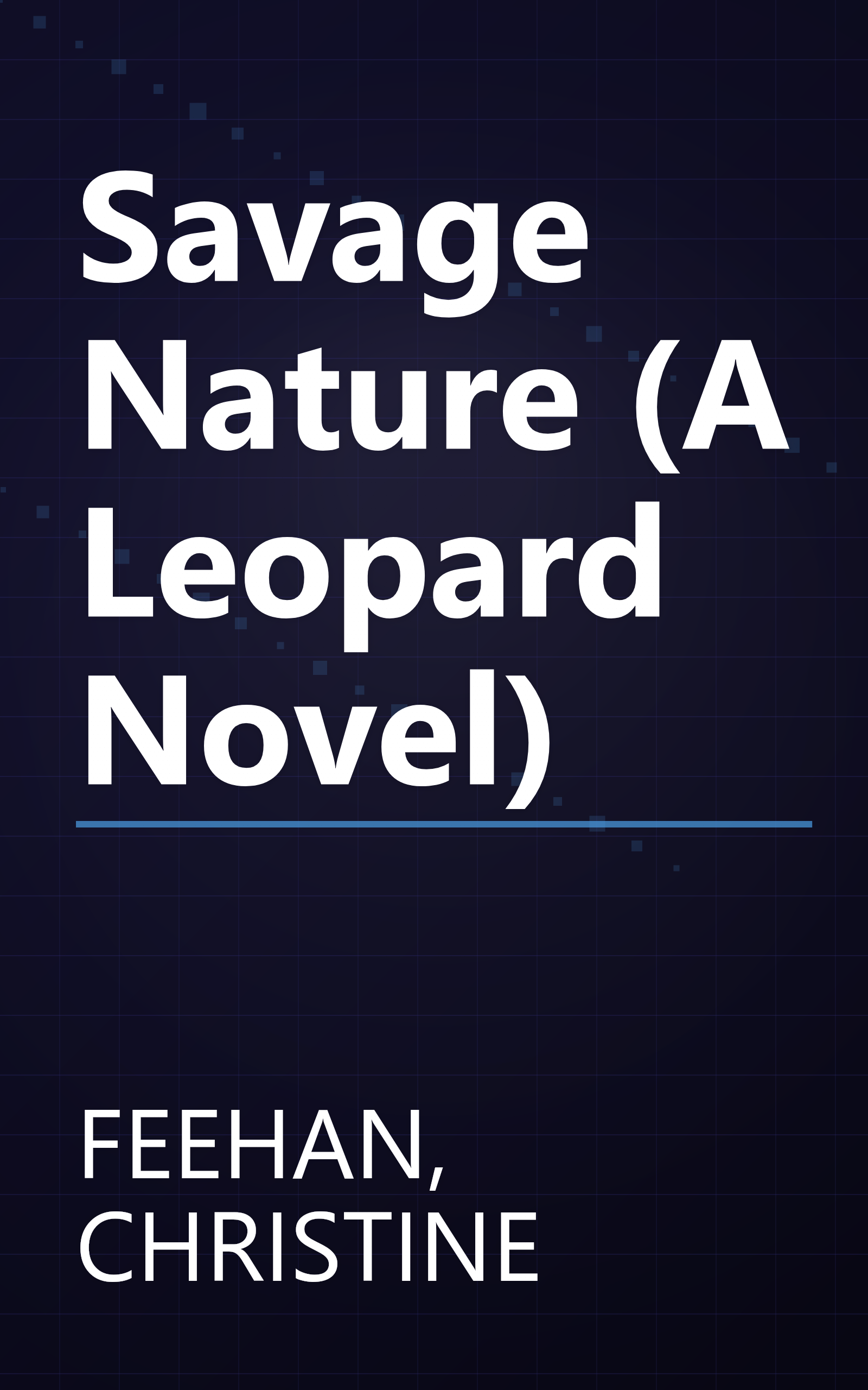 Savage Nature (A Leopard Novel) book cover