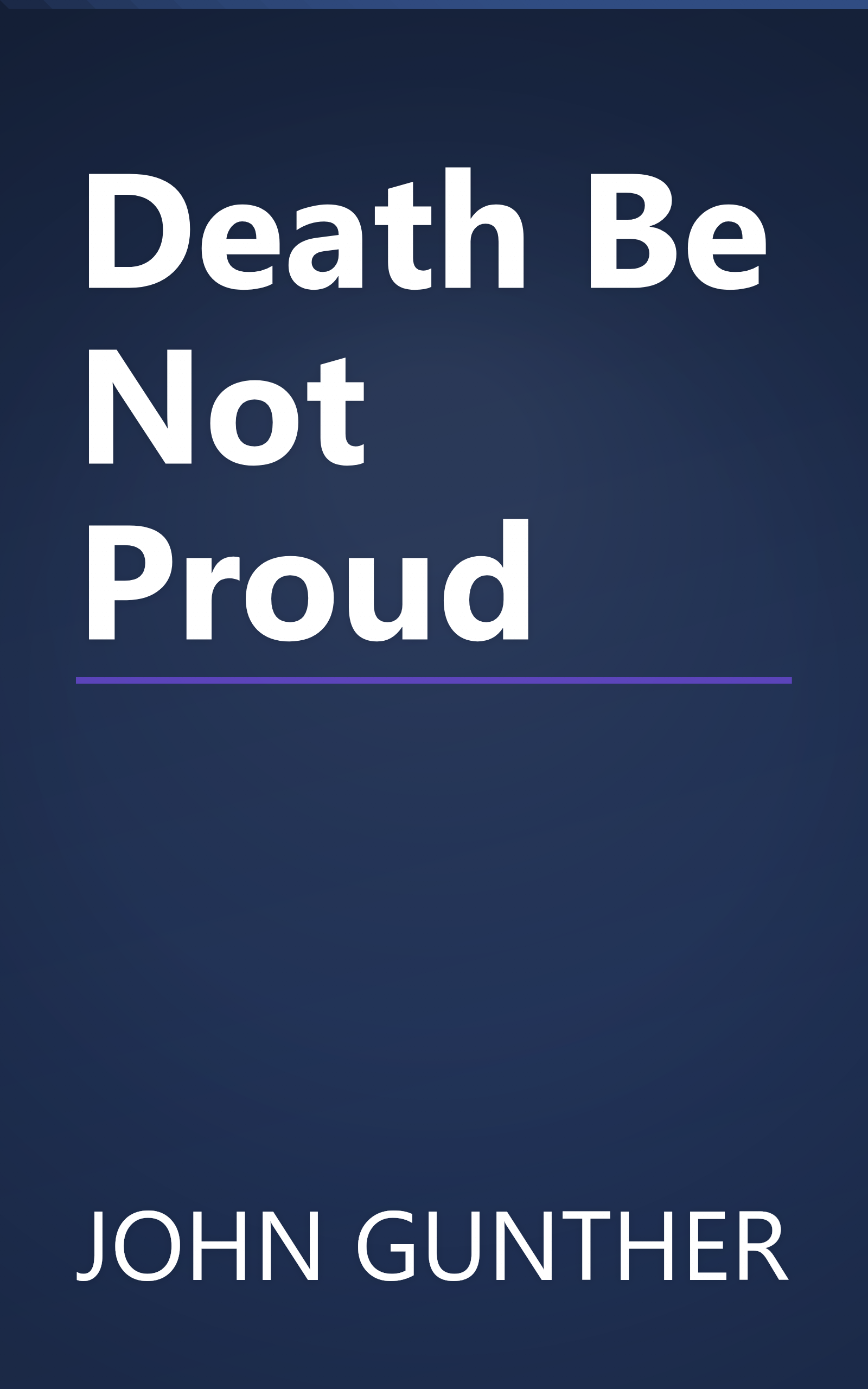 Death Be Not Proud book cover