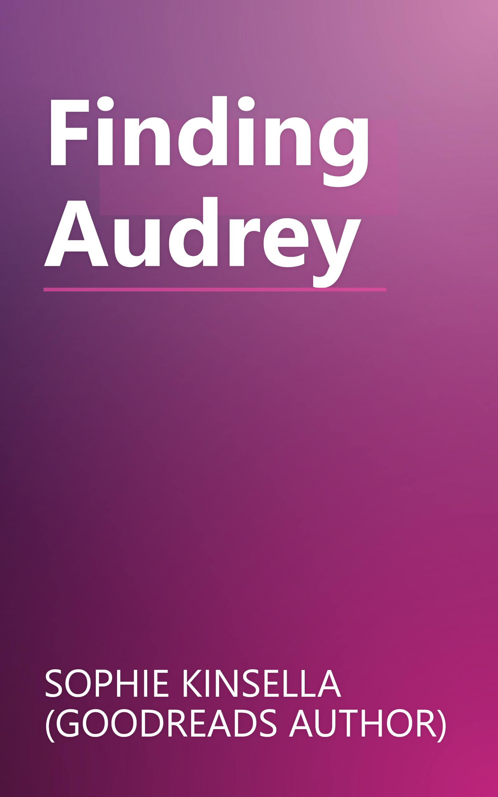 Finding Audrey book cover