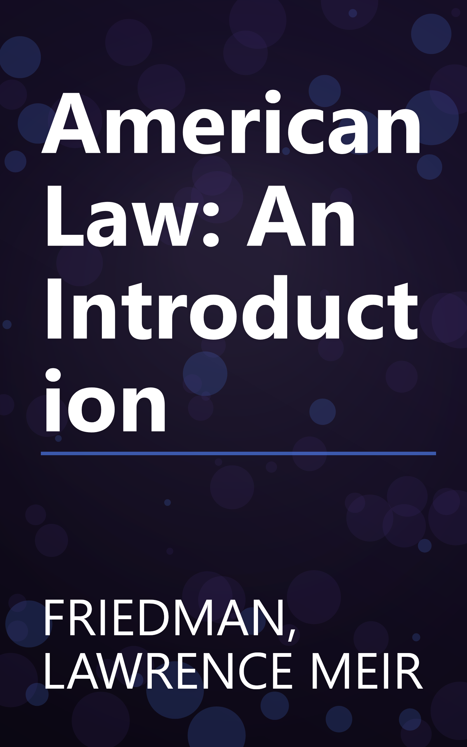 American Law: An Introduction book cover