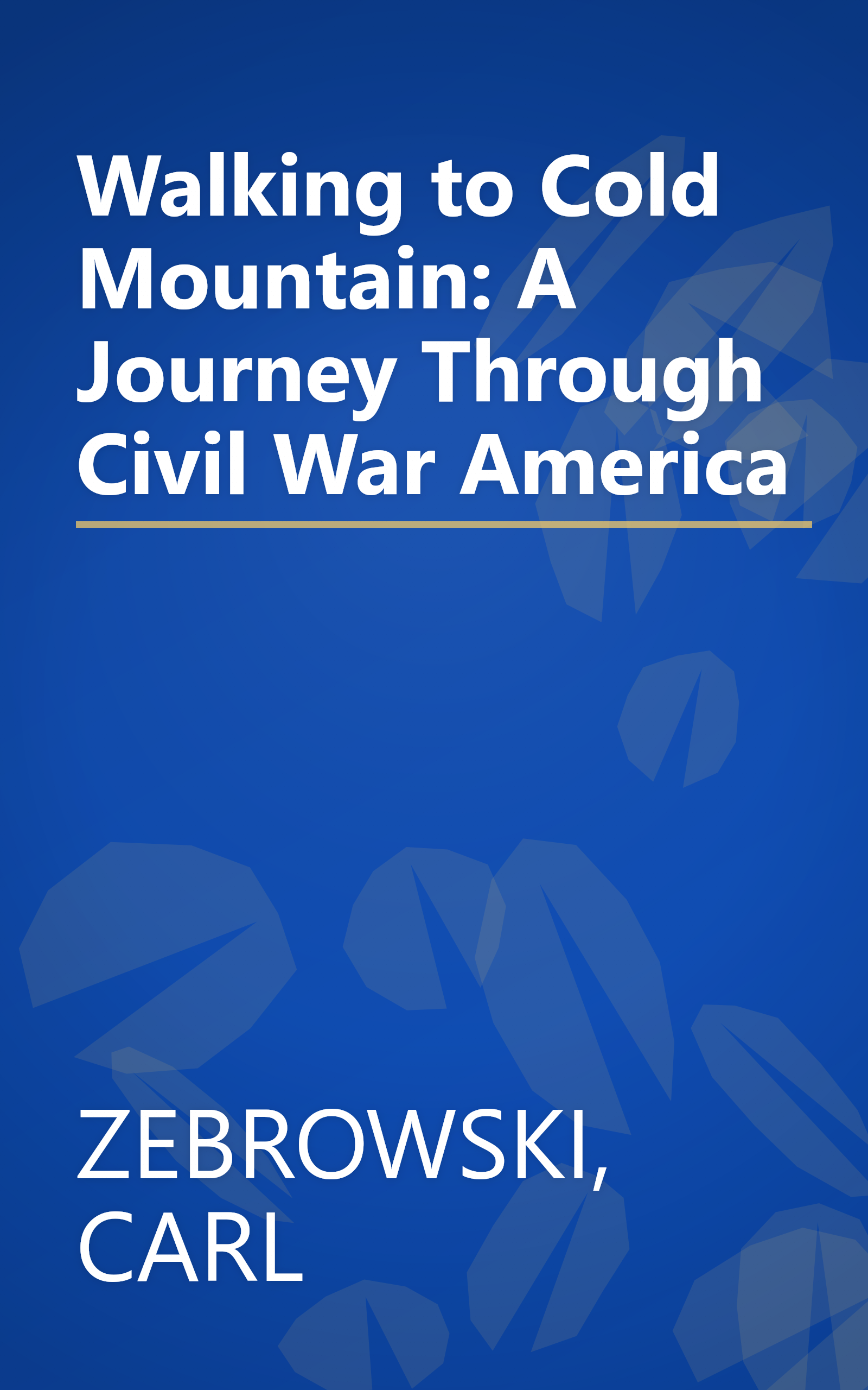 Walking to Cold Mountain: A Journey Through Civil War America book cover