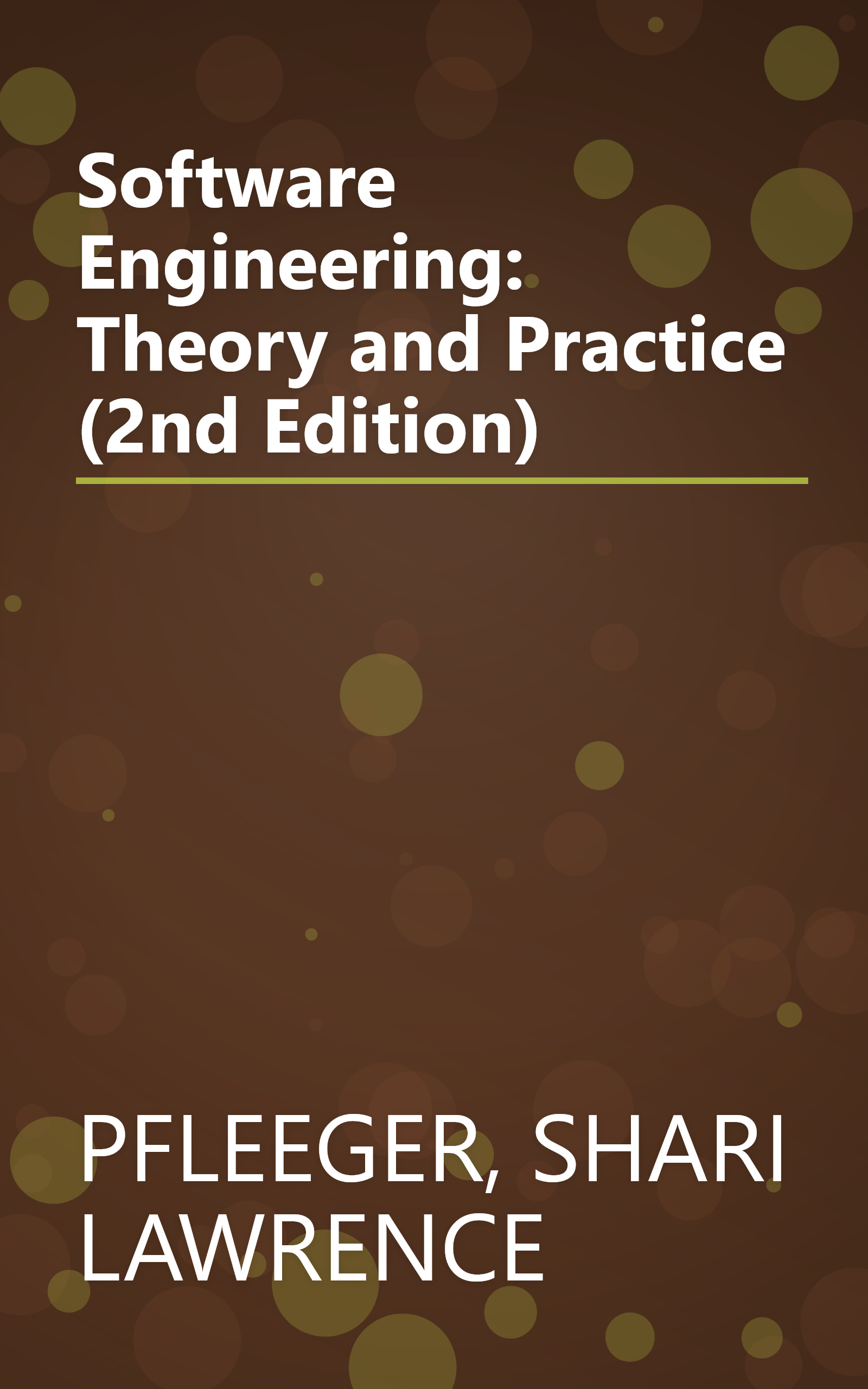 Software Engineering: Theory and Practice (2nd Edition) book cover