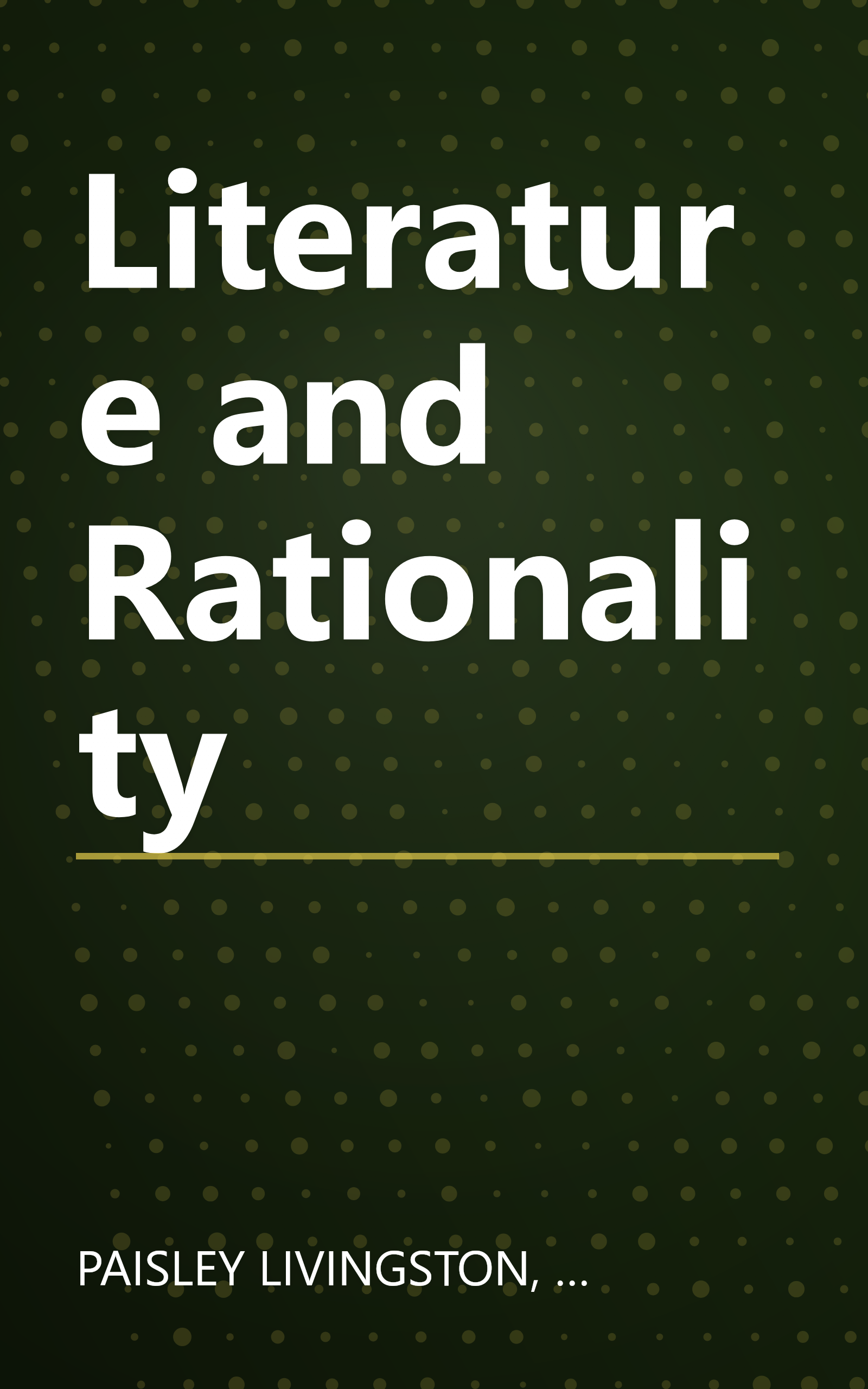 Literature and Rationality book cover