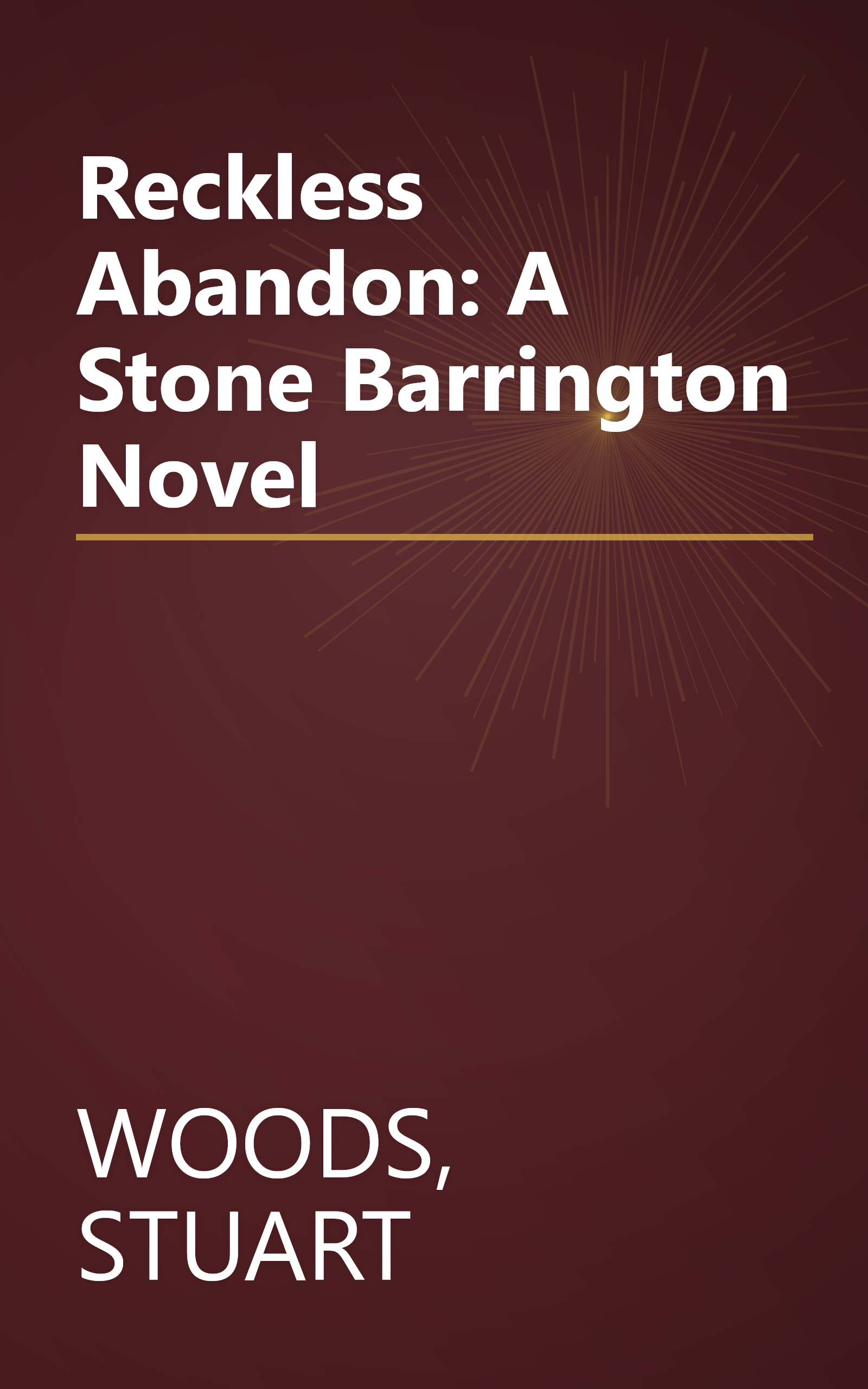 Reckless Abandon: A Stone Barrington Novel book cover