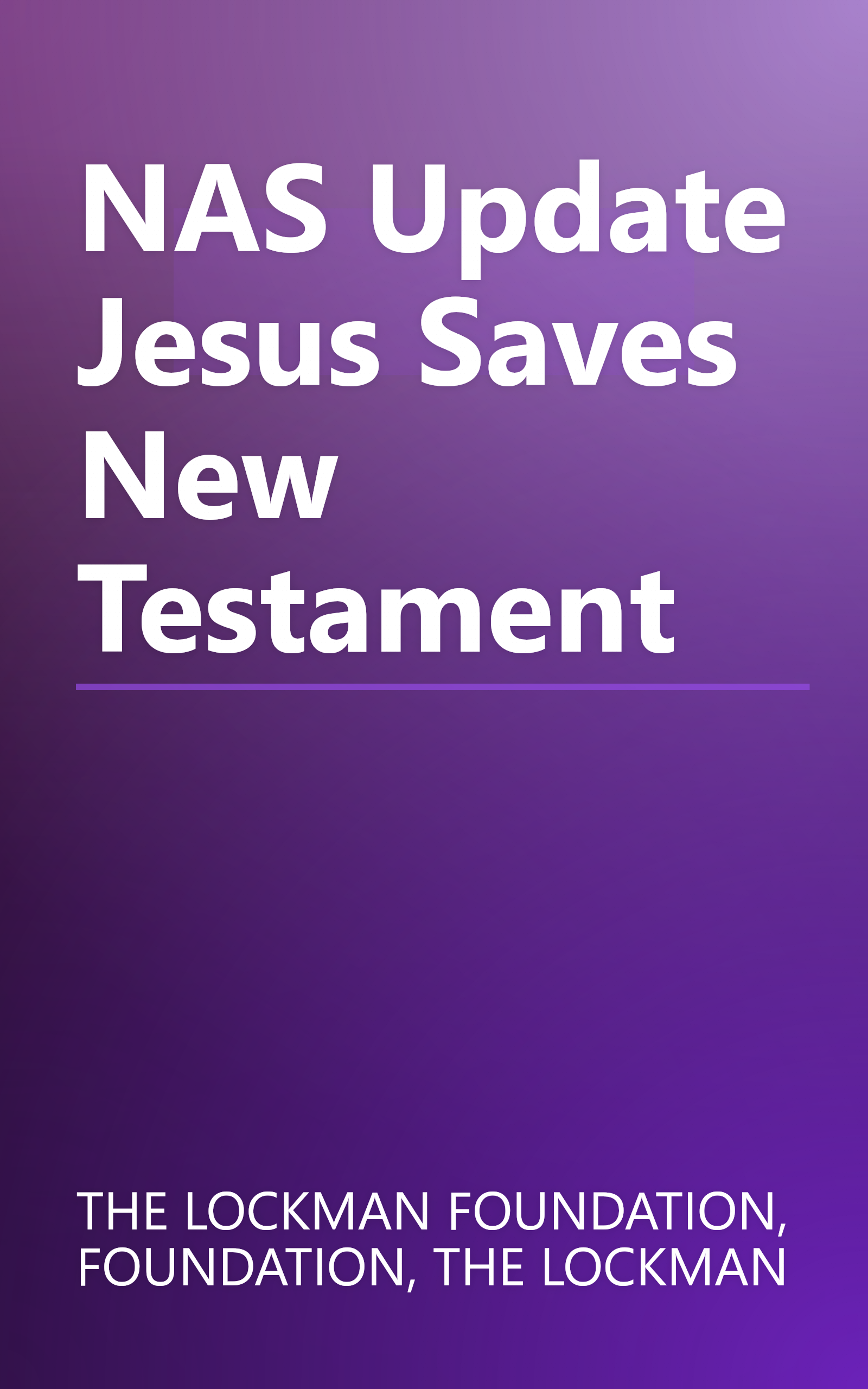 NAS Update Jesus Saves New Testament book cover