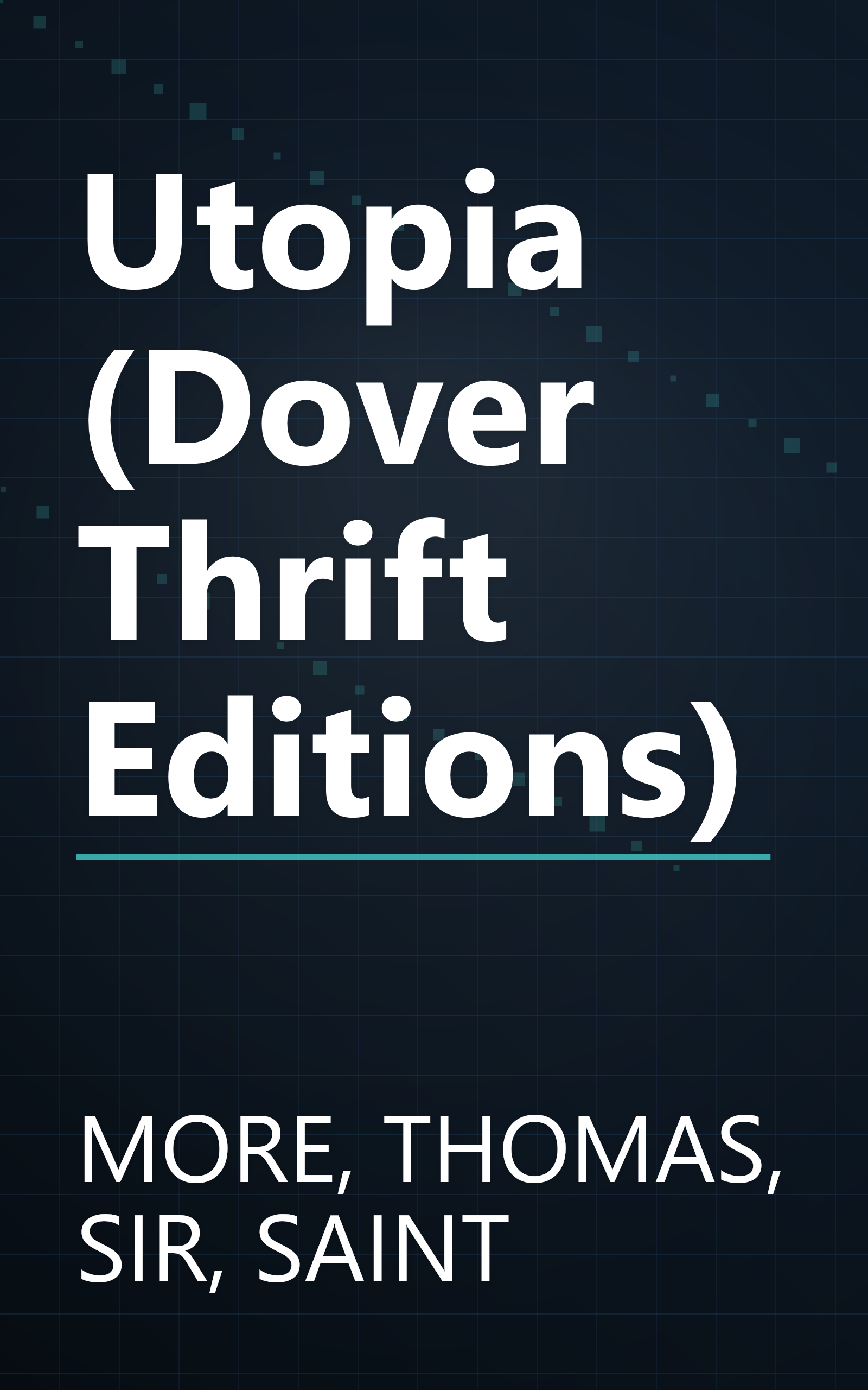 Utopia (Dover Thrift Editions) book cover