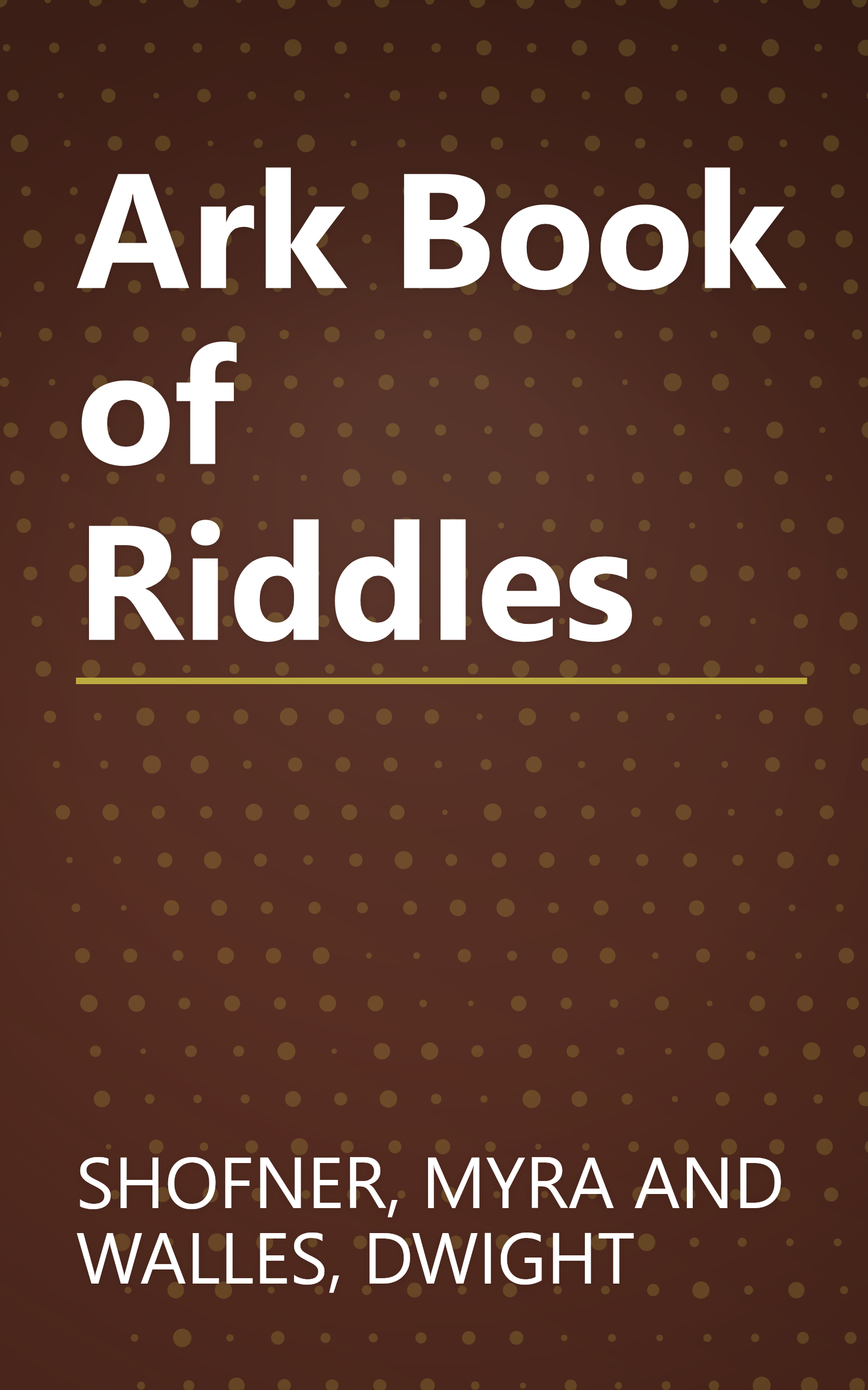 Ark Book of Riddles book cover