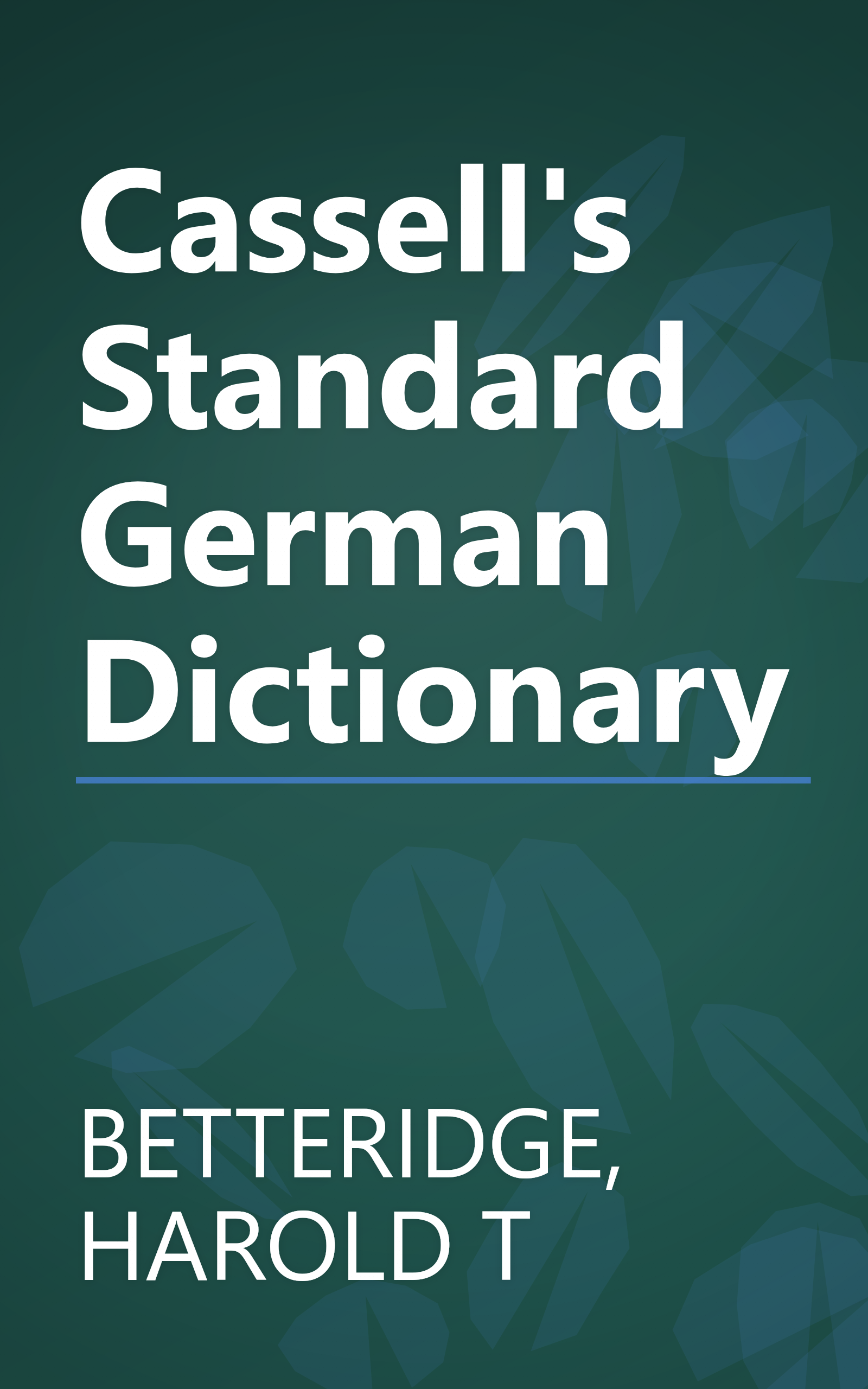 Cassell's Standard German Dictionary book cover