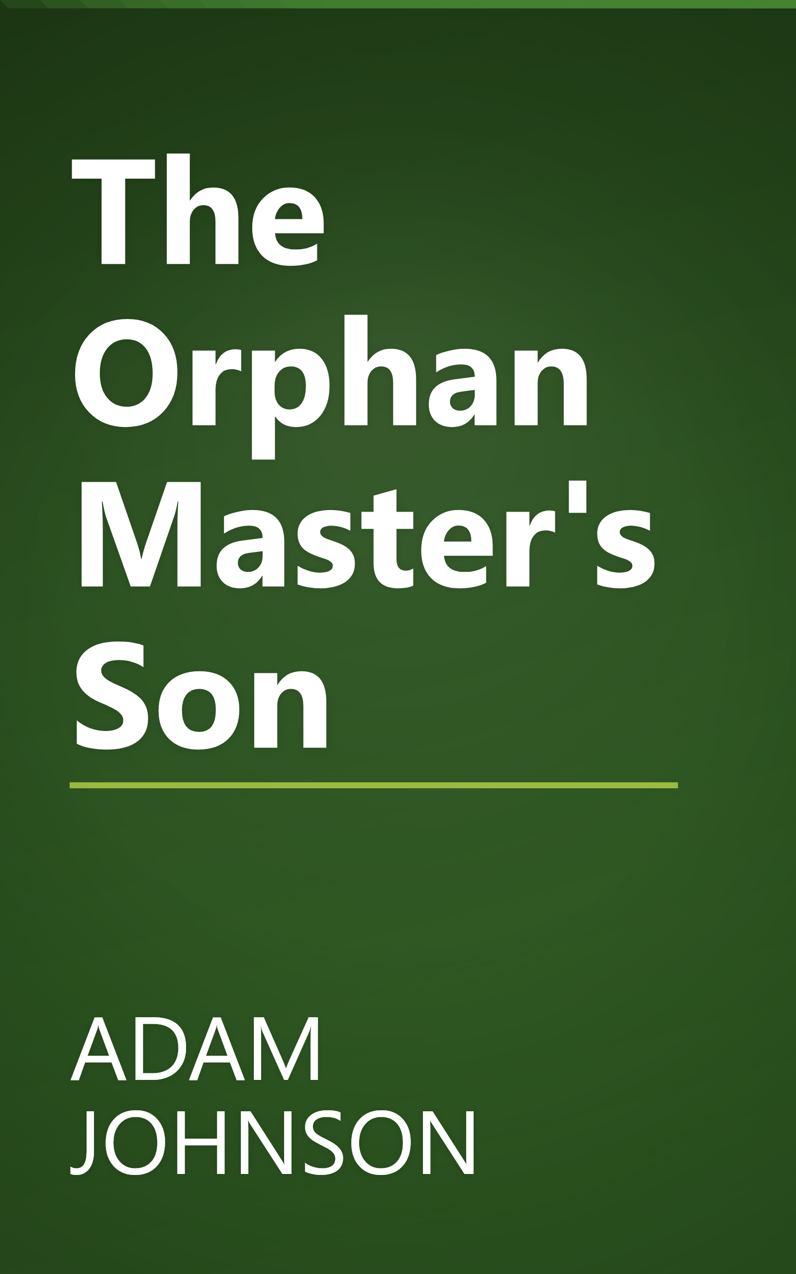 The Orphan Master's Son book cover