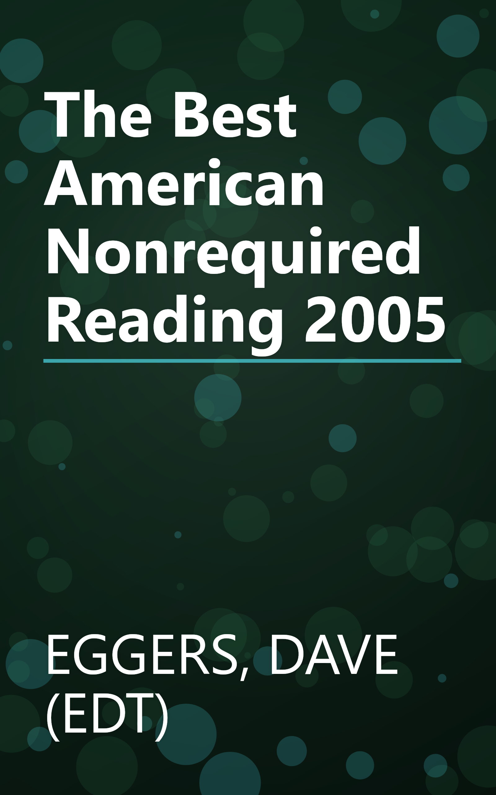 The Best American Nonrequired Reading 2005 book cover