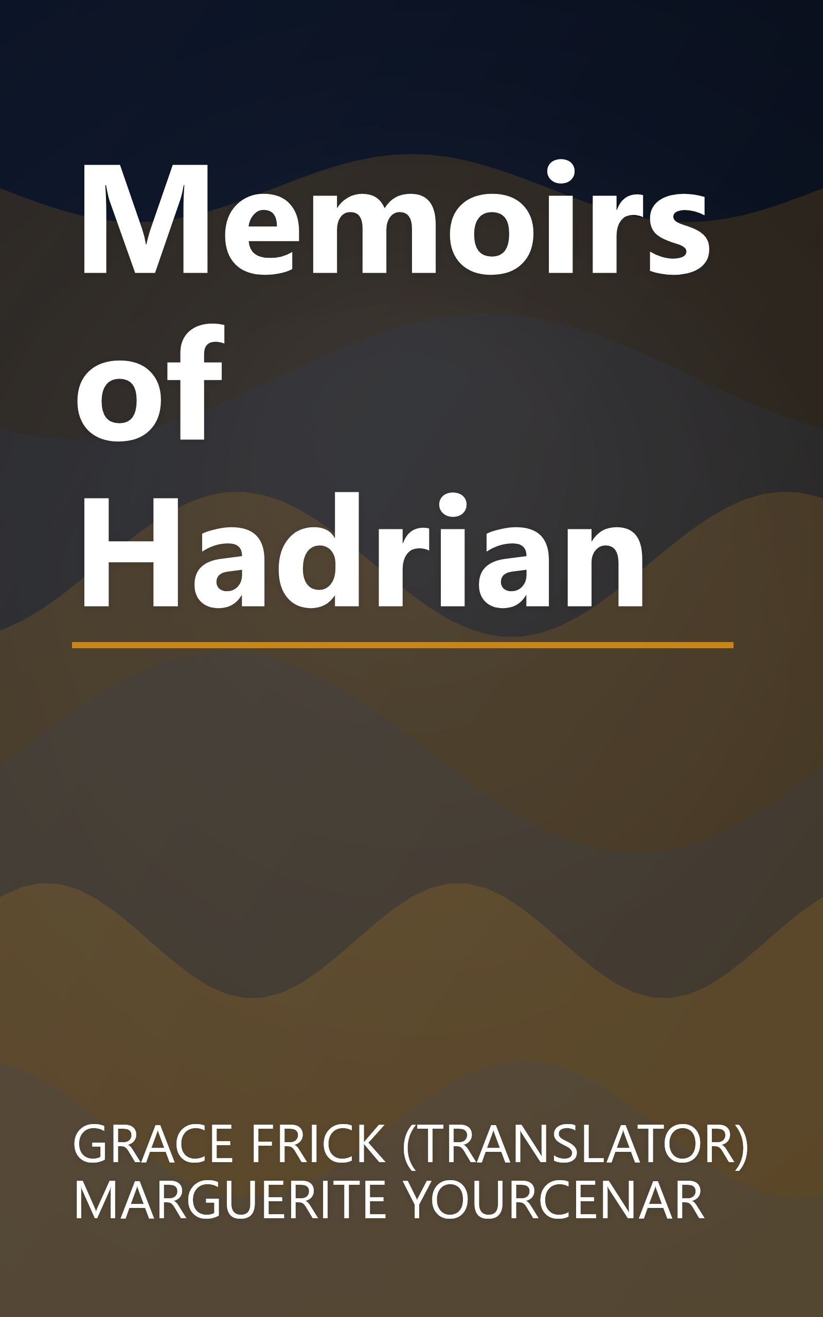 Memoirs of Hadrian book cover
