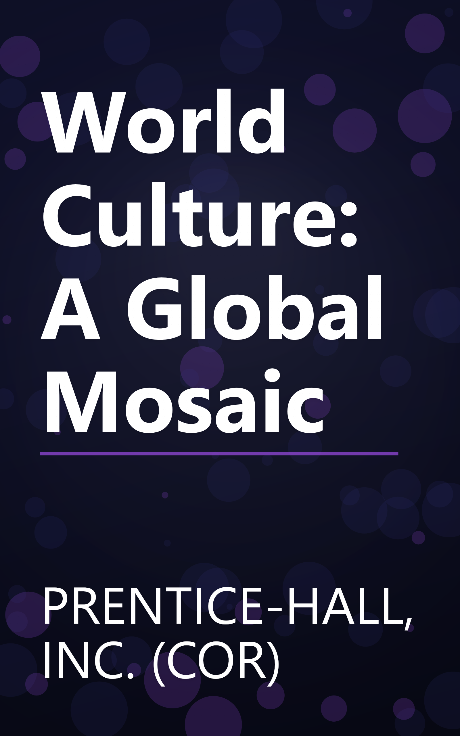 World Culture: A Global Mosaic book cover