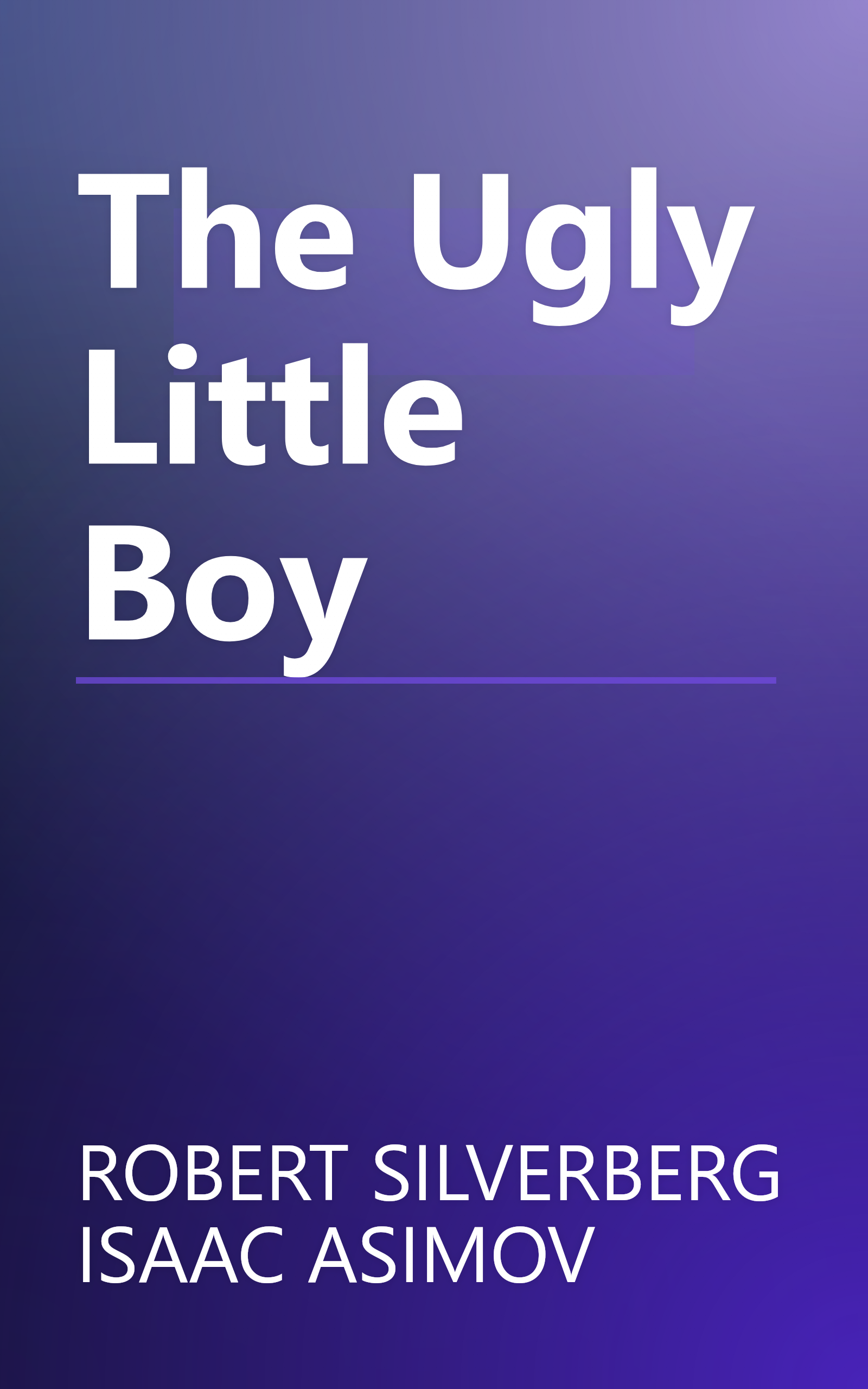 The Ugly Little Boy book cover